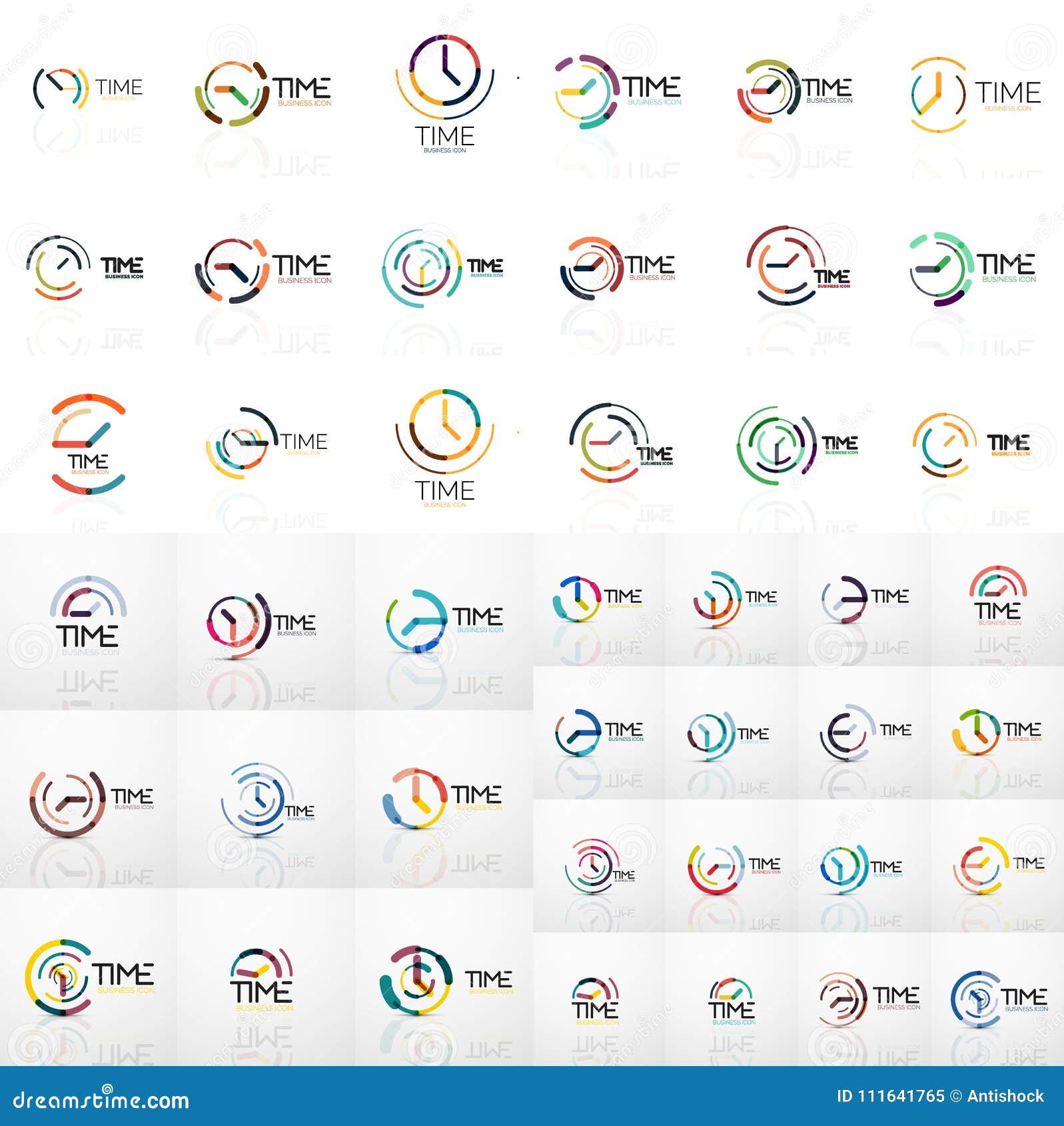 Vector Abstract Logo Idea, Time Concept or Clock Business Icon ...