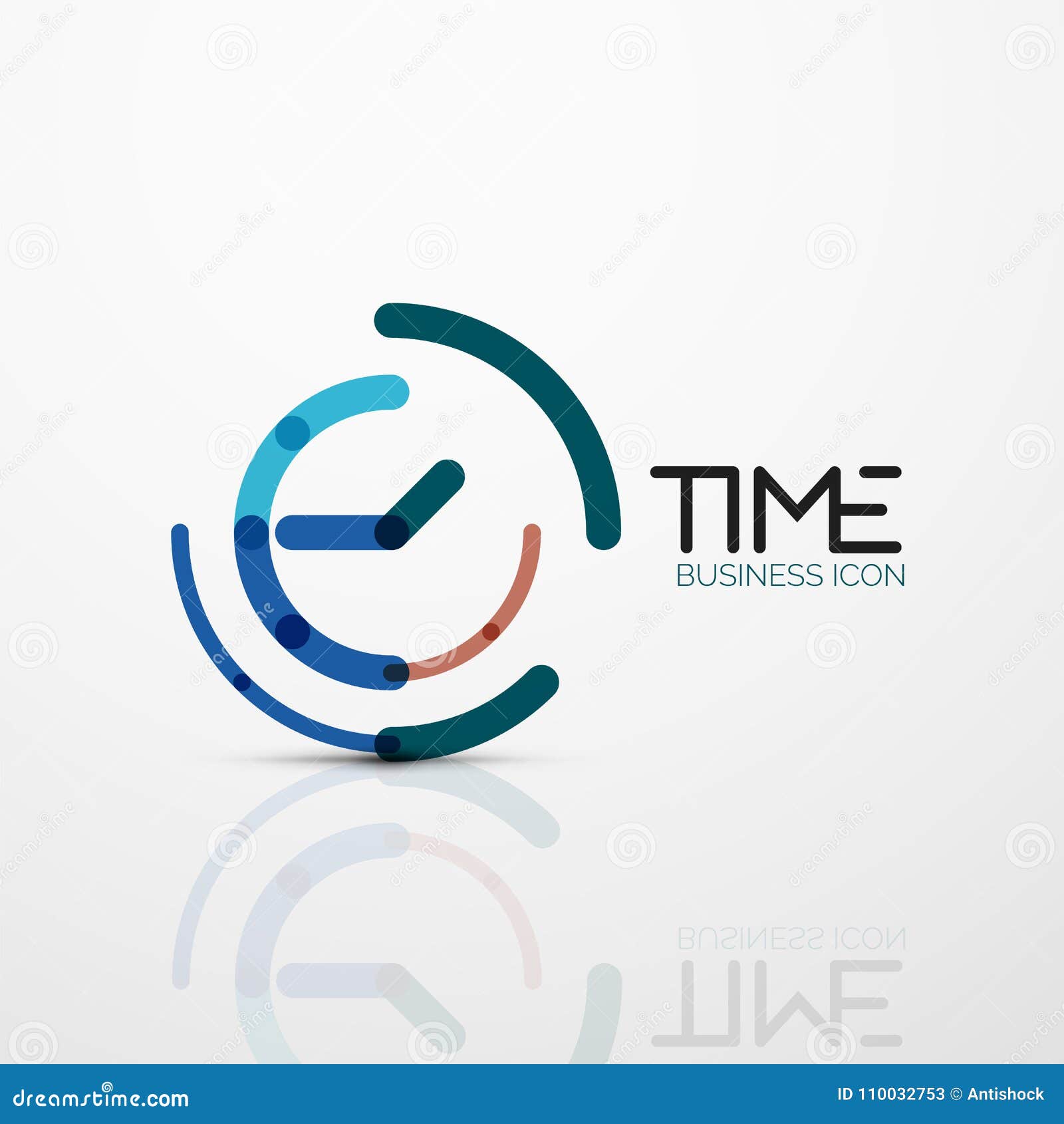 Vector Abstract Logo Idea, Time Concept or Clock Business Icon Stock ...