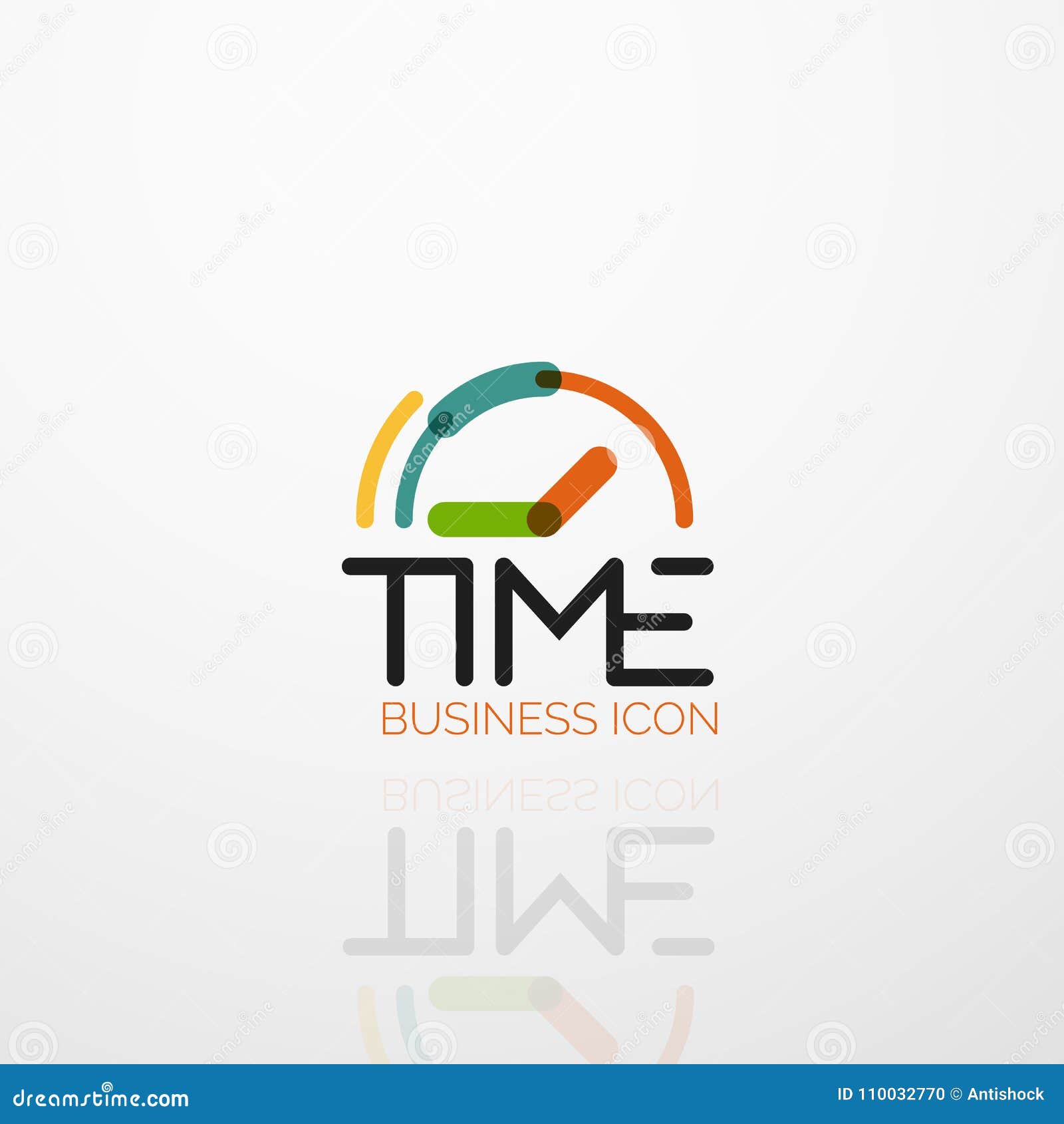 Vector Abstract Logo Idea, Time Concept or Clock Business Icon Stock ...