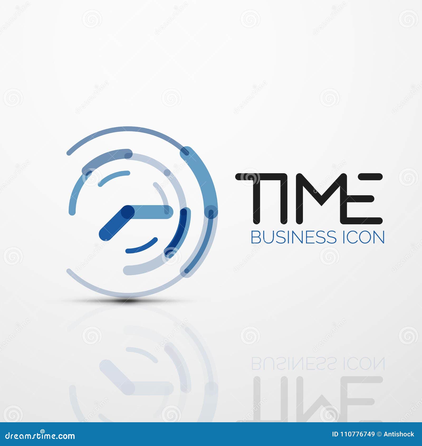 Vector Abstract Logo Idea, Time Concept or Clock Business Icon Stock ...