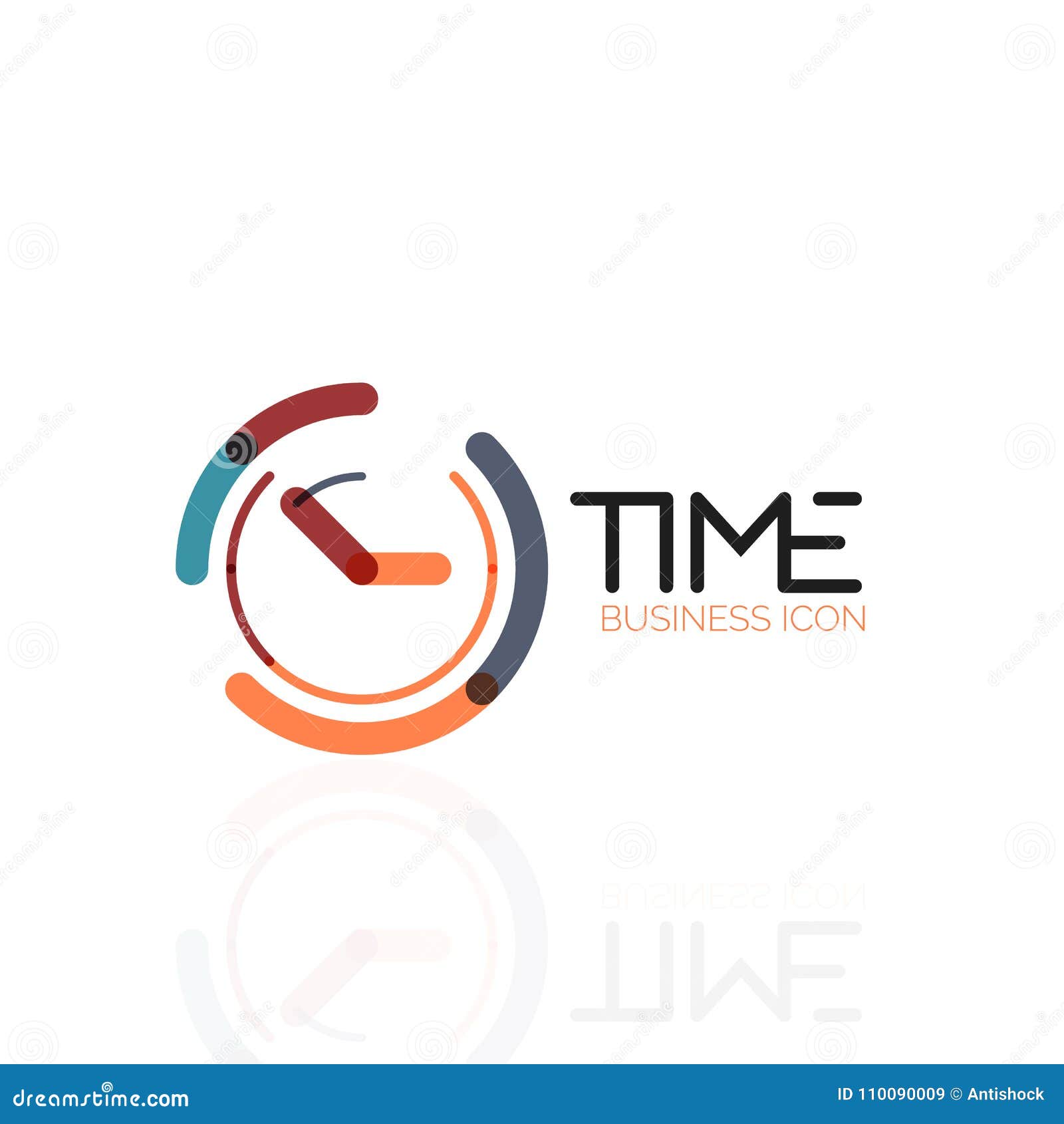 Vector Abstract Logo Idea, Time Concept or Clock Business Icon ...