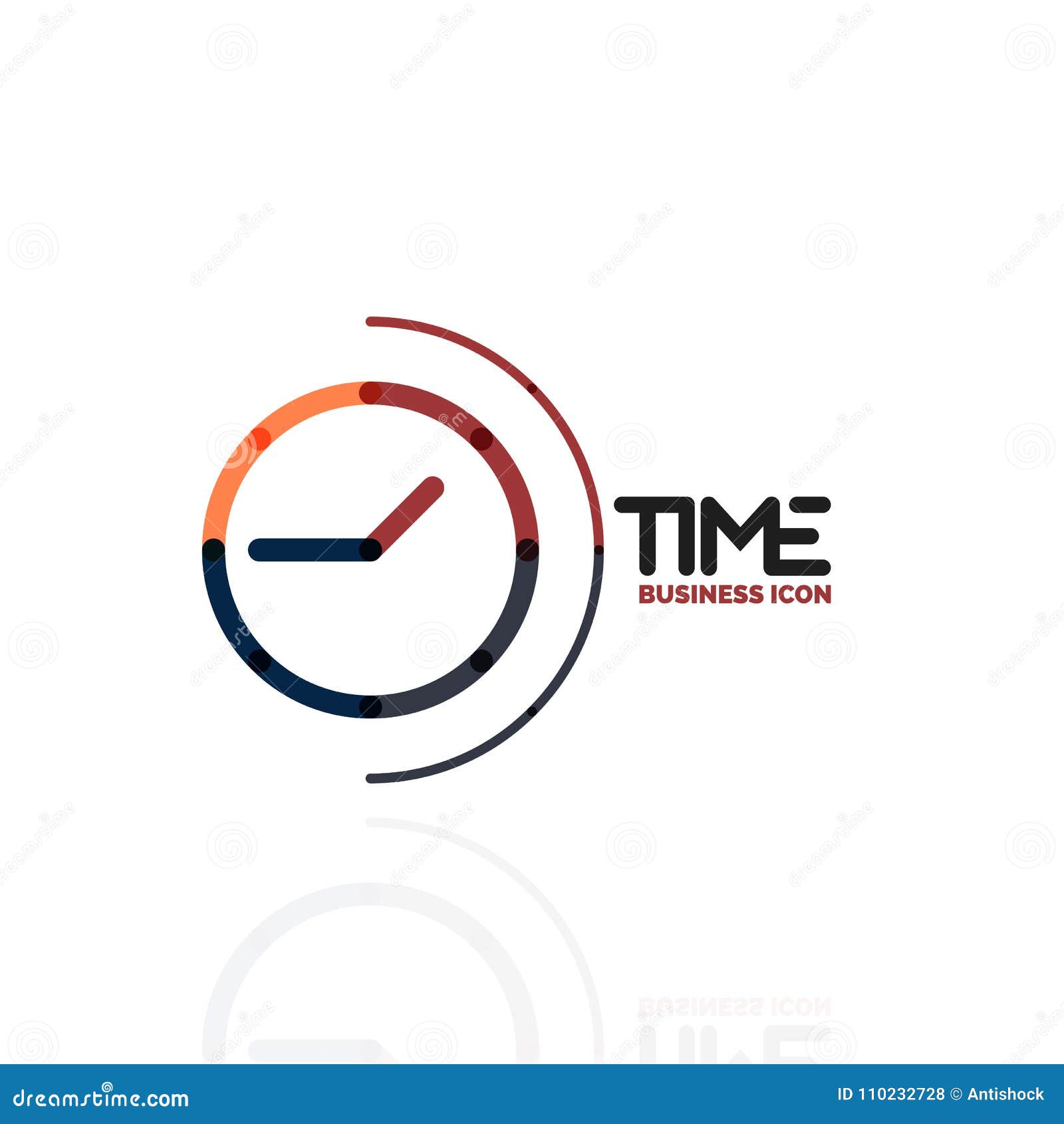 Vector Abstract Logo Idea, Time Concept or Clock Business Icon ...