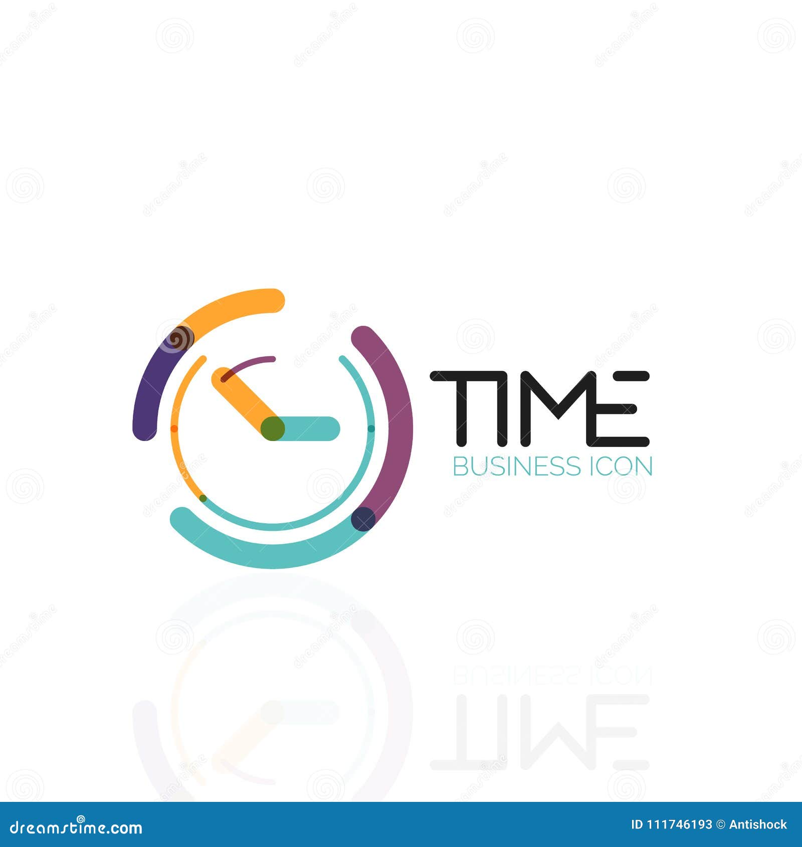 Vector Abstract Logo Idea, Time Concept or Clock Business Icon ...