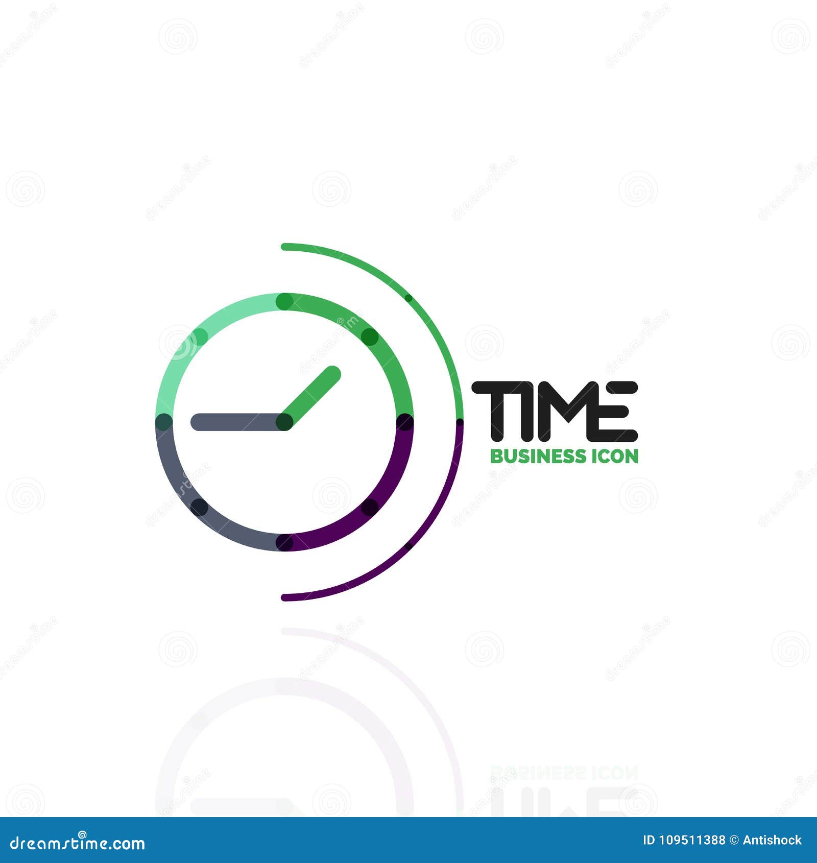 Vector Abstract Logo Idea, Time Concept or Clock Business Icon ...