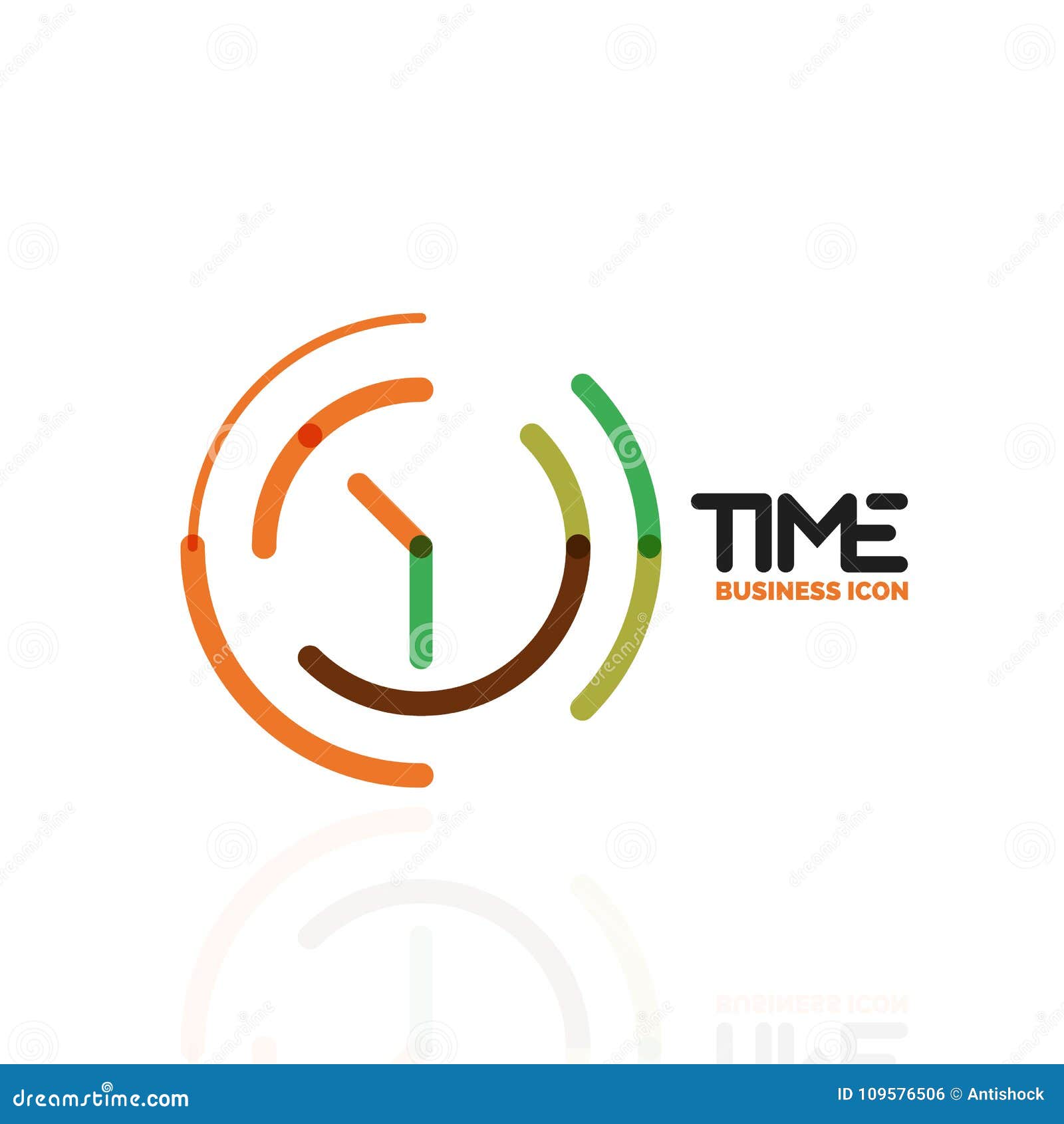 Vector Abstract Logo Idea, Time Concept or Clock Business Icon ...