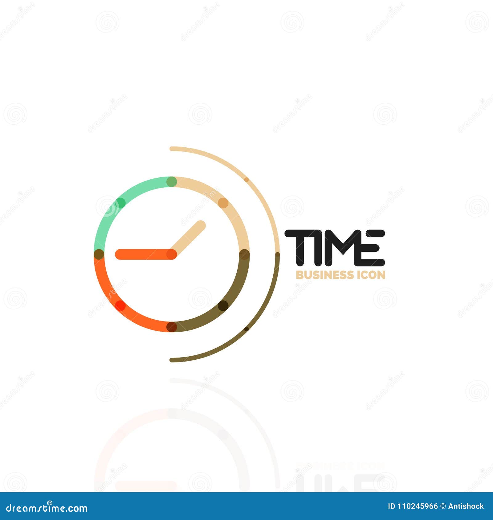 Vector Abstract Logo Idea, Time Concept or Clock Business Icon ...