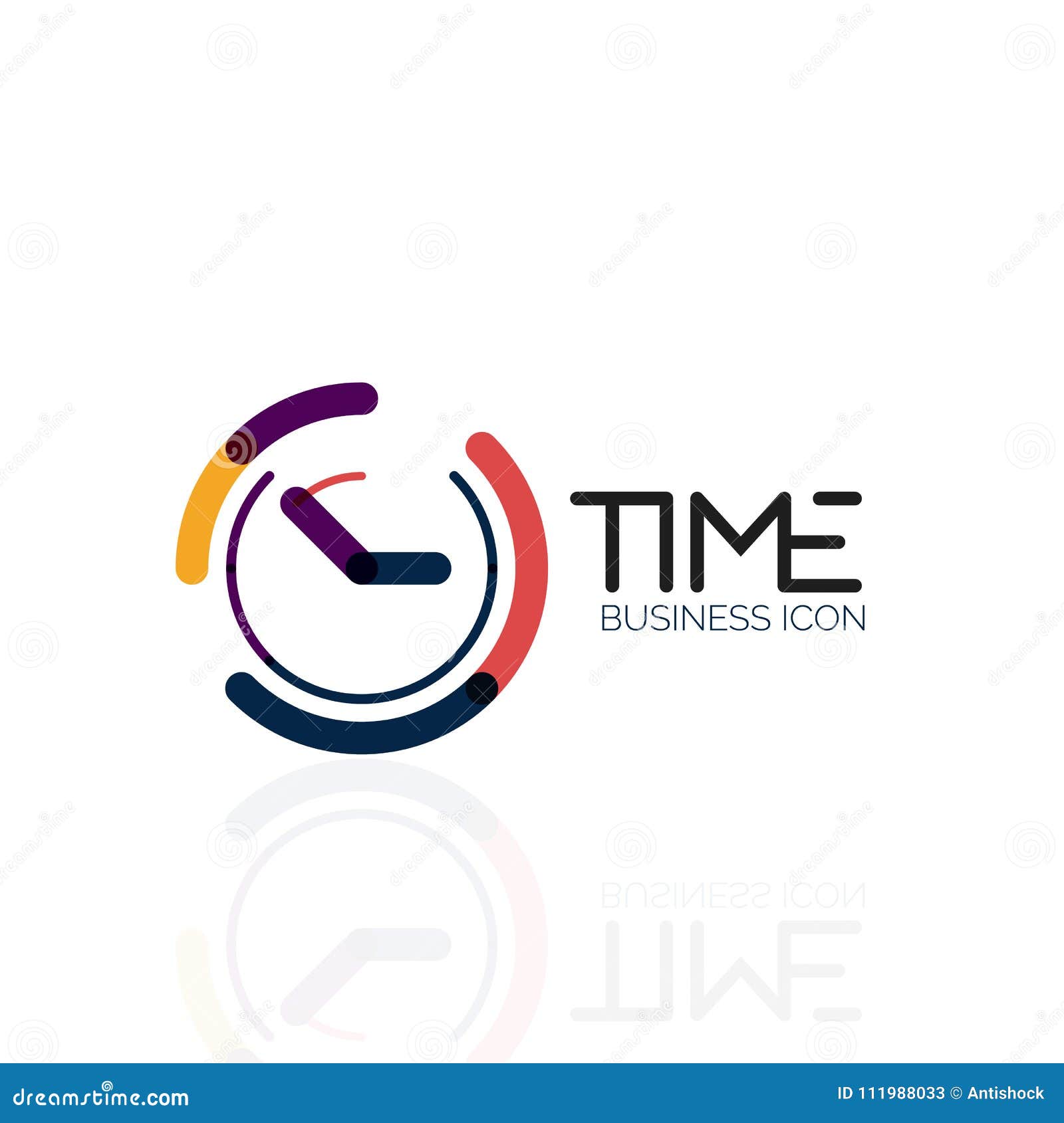 Vector Abstract Logo Idea, Time Concept or Clock Business Icon ...