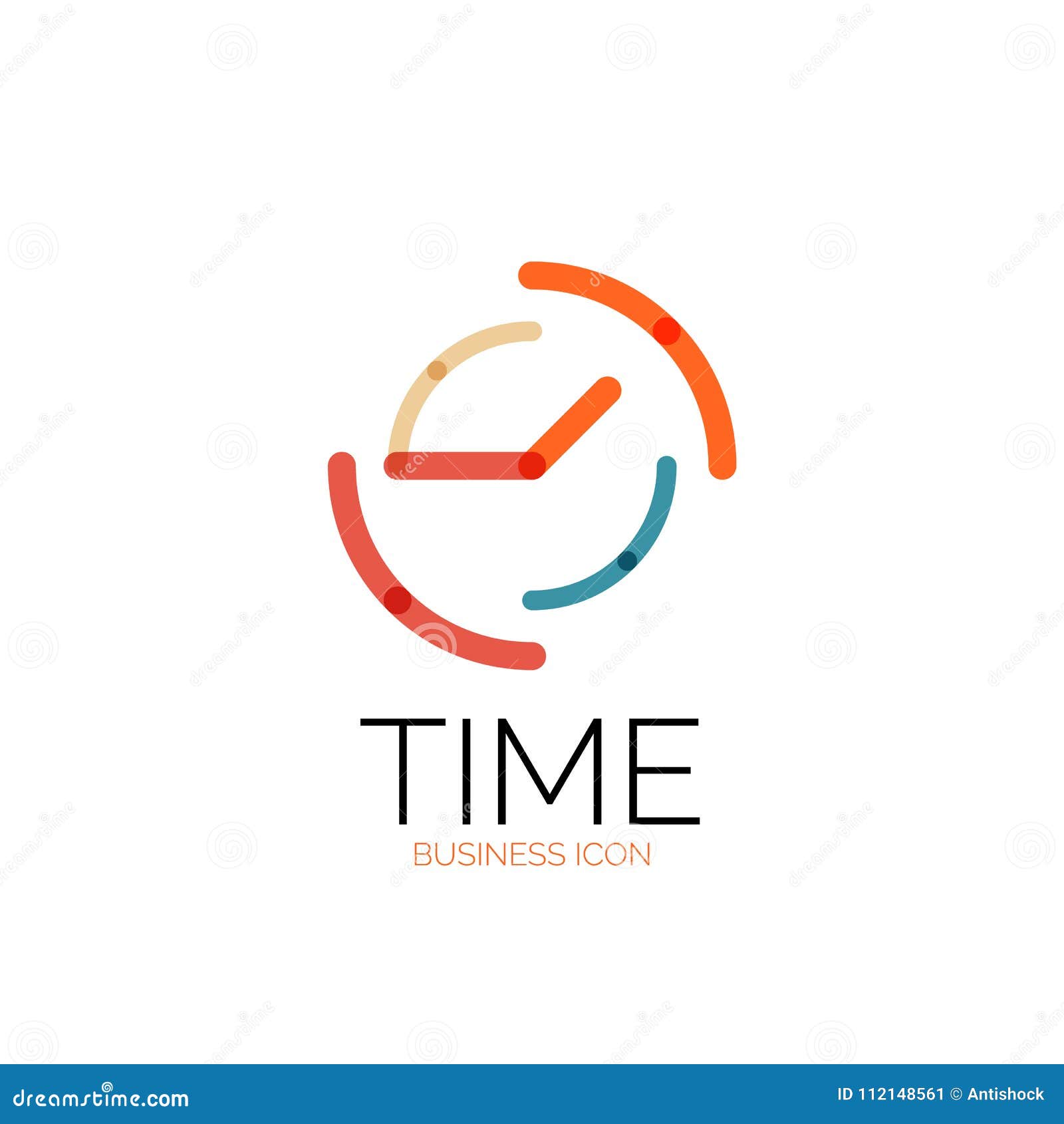 Vector Abstract Logo Idea, Time Concept or Clock Business Icon ...