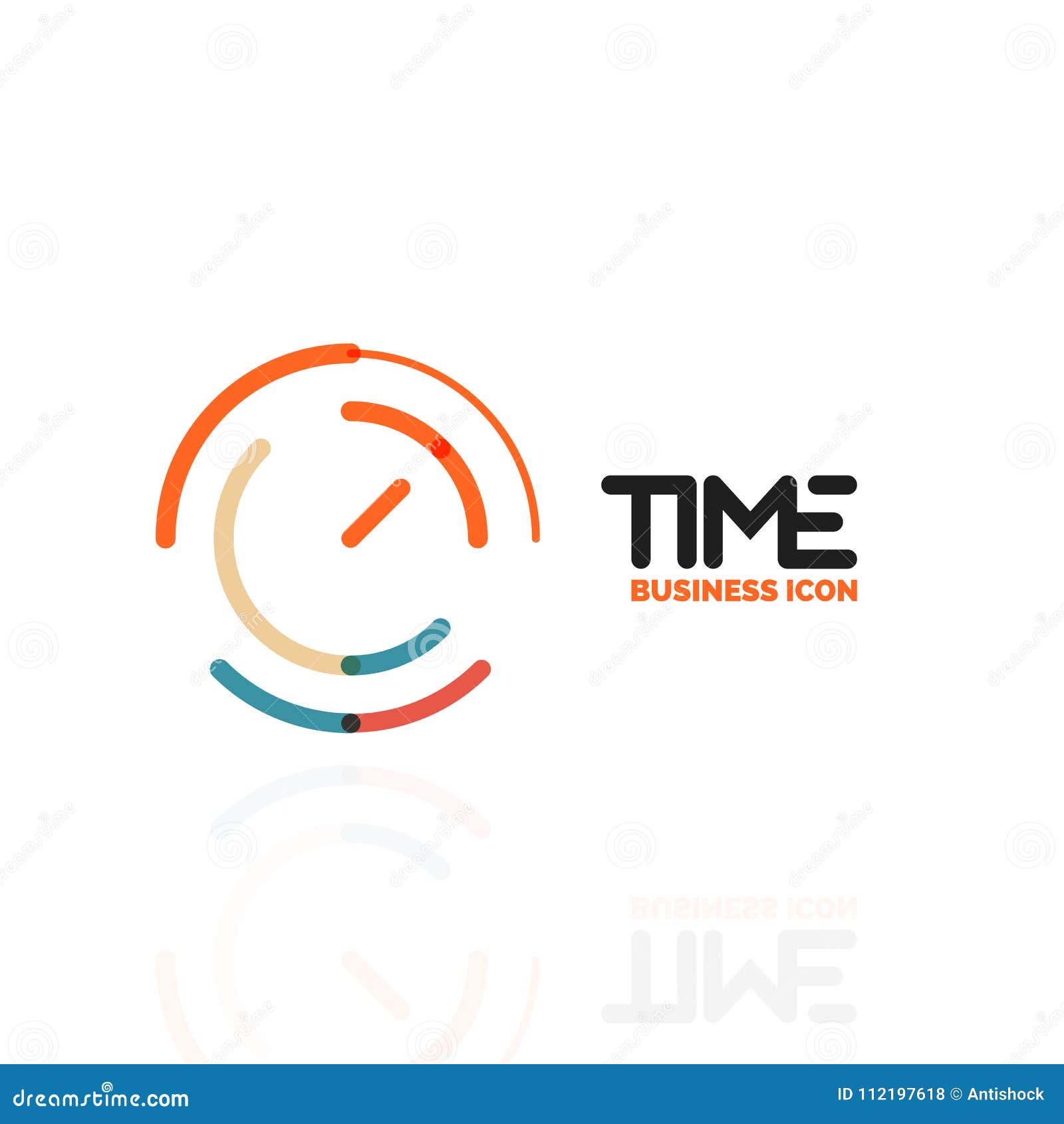 Vector Abstract Logo Idea, Time Concept or Clock Business Icon ...