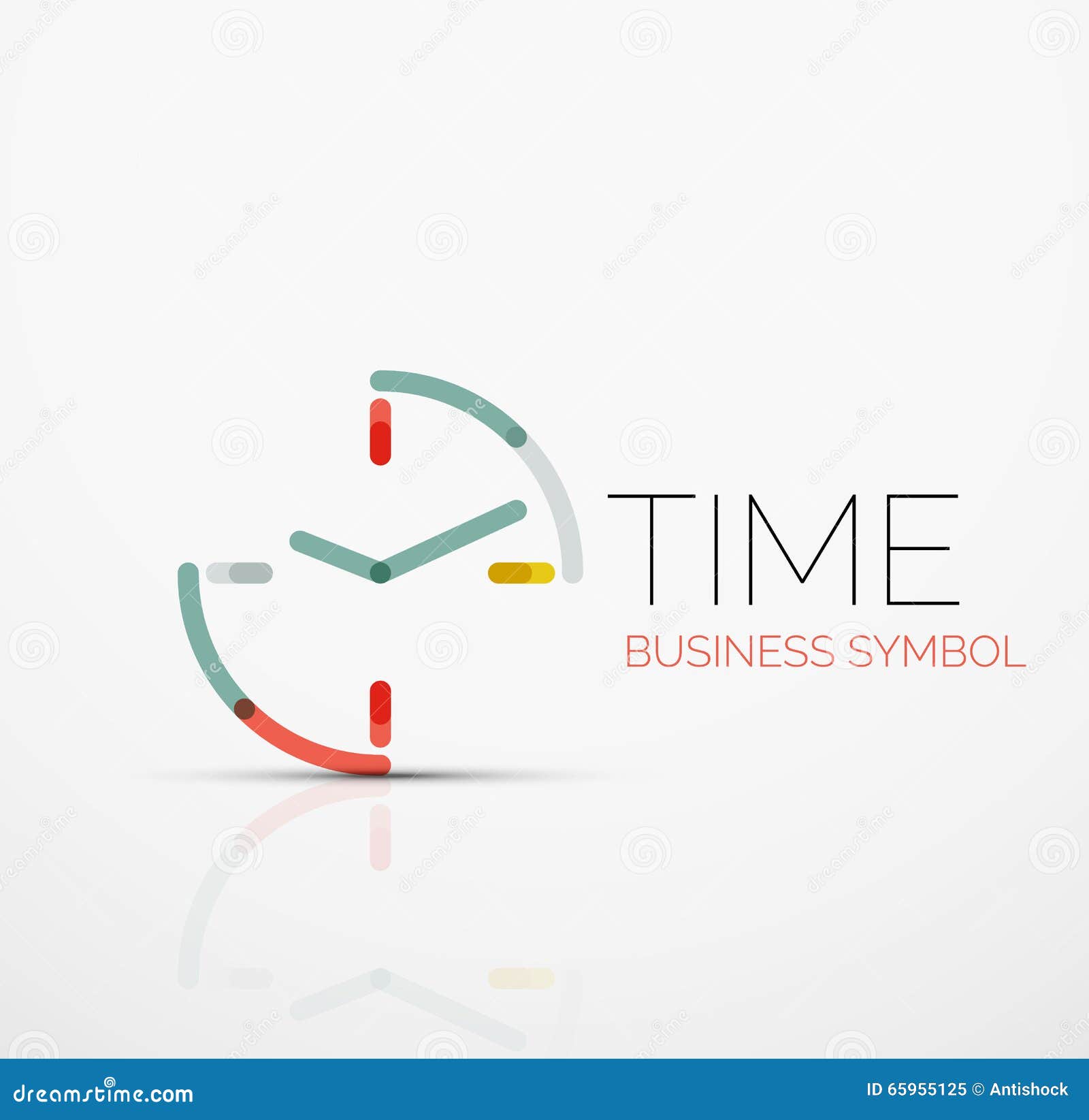 Vector Abstract Logo Idea, Time Concept or Clock Business Icon ...