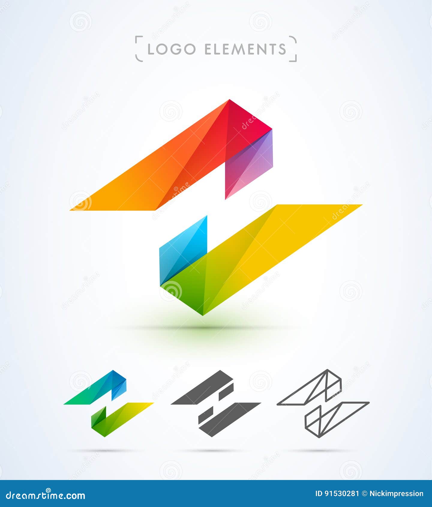 Vector Abstract Logo Template Stock Vector - Illustration of line ...