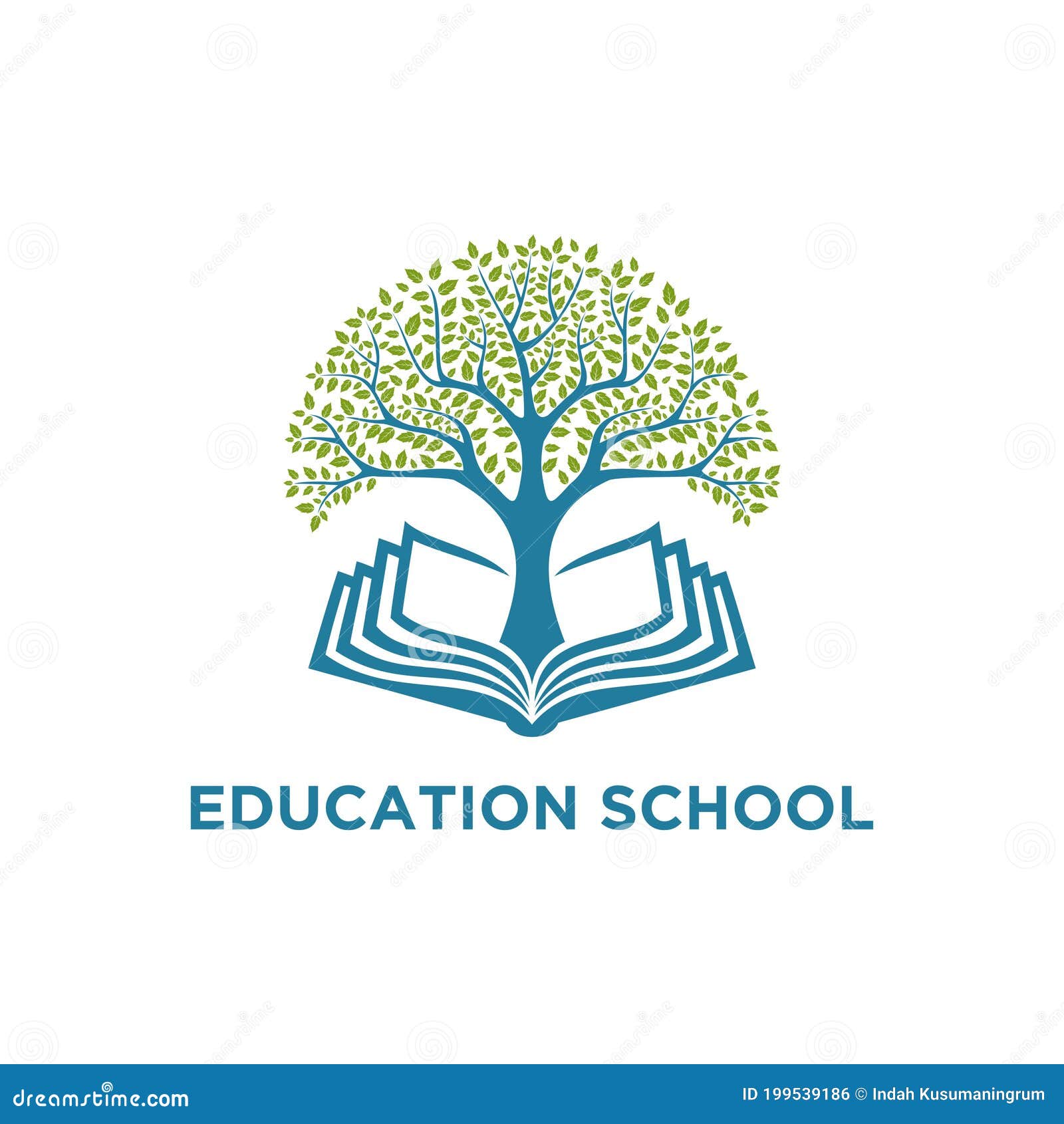Vector Abstract Logo Tree in the Book Design Template for Education ...