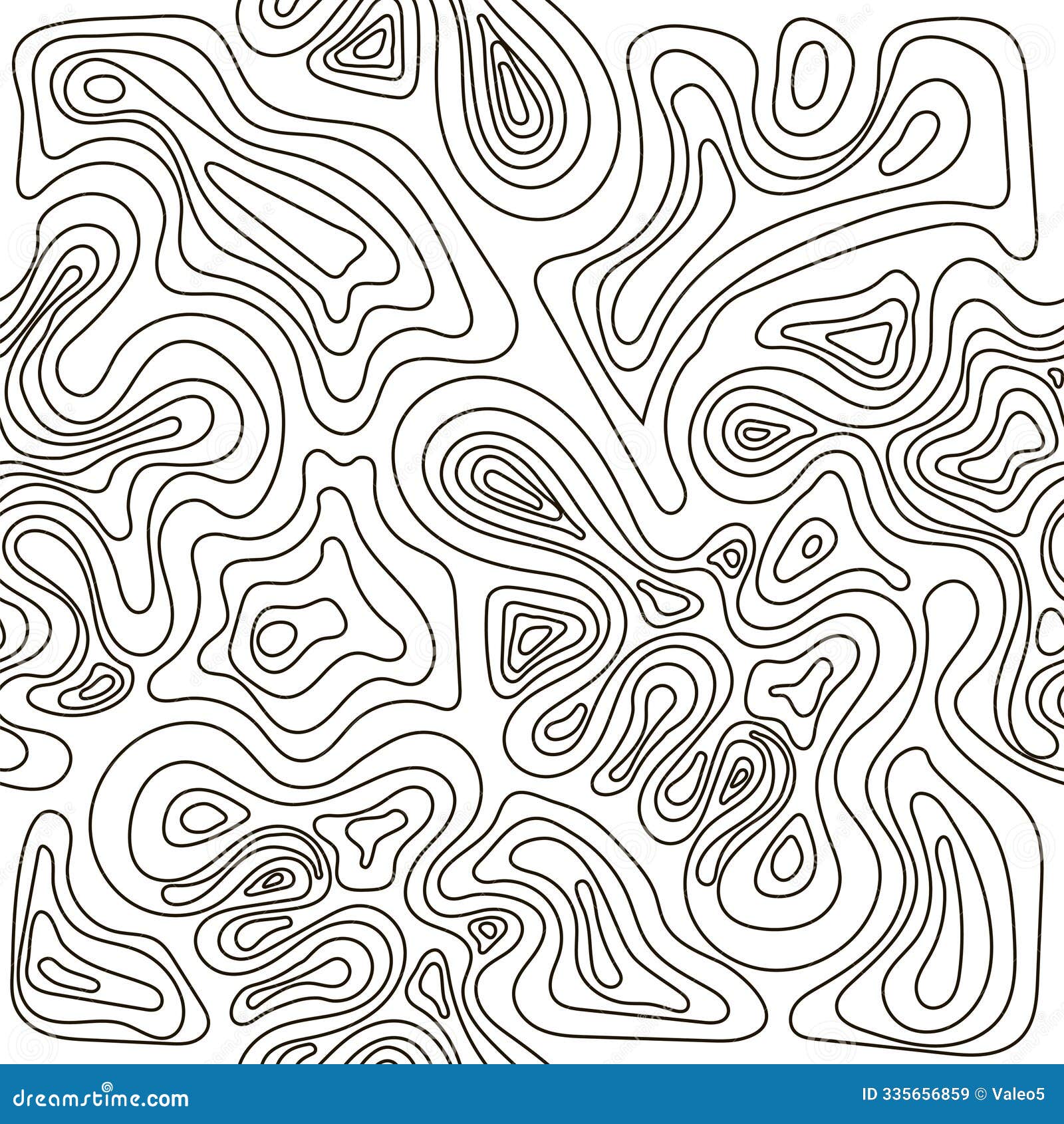 Vector Abstract Loop Pattern. Floral Seamless Background Stock Vector ...