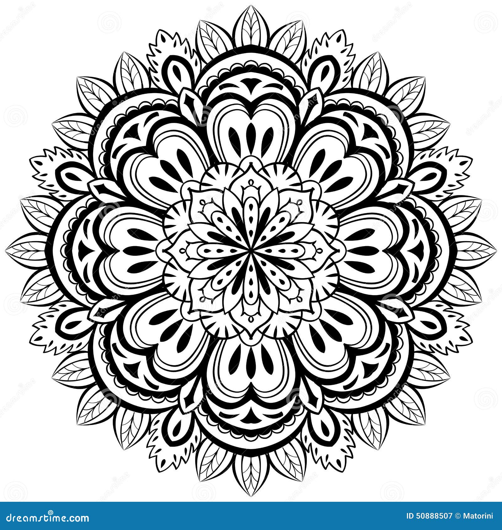 Vector, Abstract Mandala on a White Background Stock Vector ...