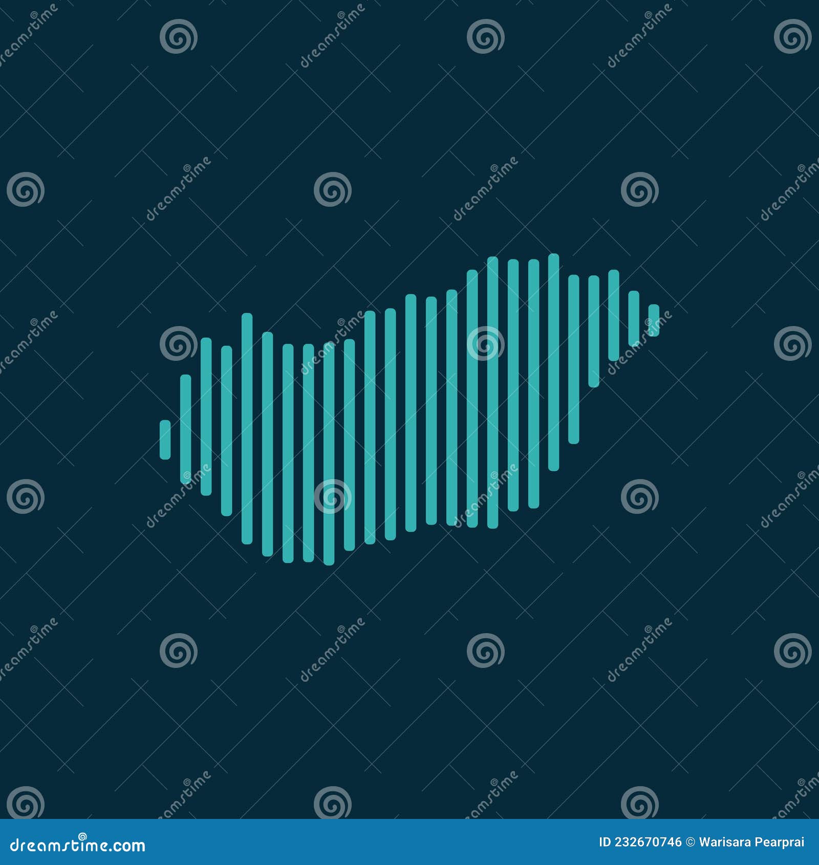 Vector Abstract Map of Hungary with Blue Straight Rounded Lines ...