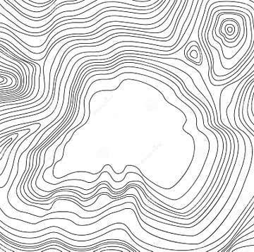 Vector Abstract Map Pattern with Wavy Lines Stock Vector - Illustration ...