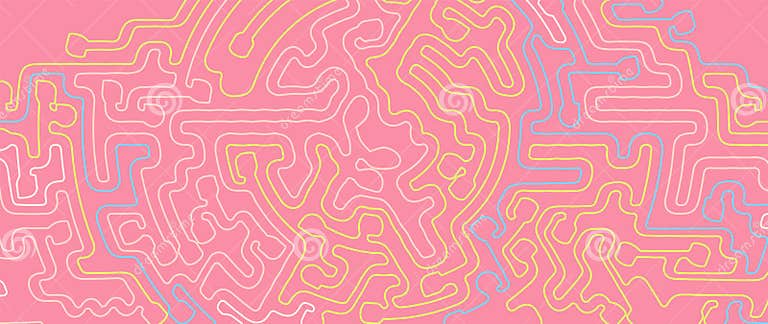 Vector Abstract Maze Background. Colorful Labyrinth Backdrop Stock ...