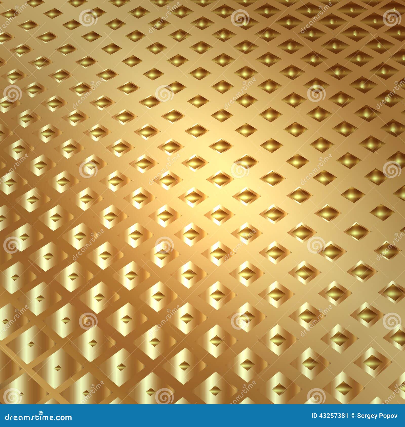 Vector Abstract Metal Gold Background with Squares Stock Vector ...