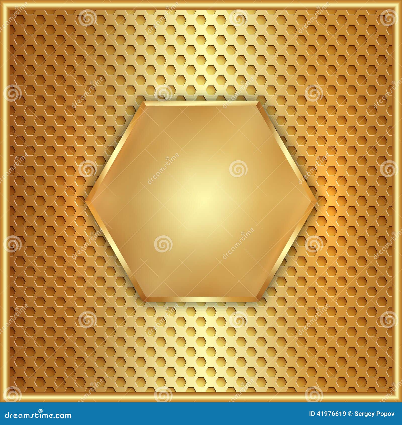 Gold Hexagon Cell Stock Image | CartoonDealer.com #42157447