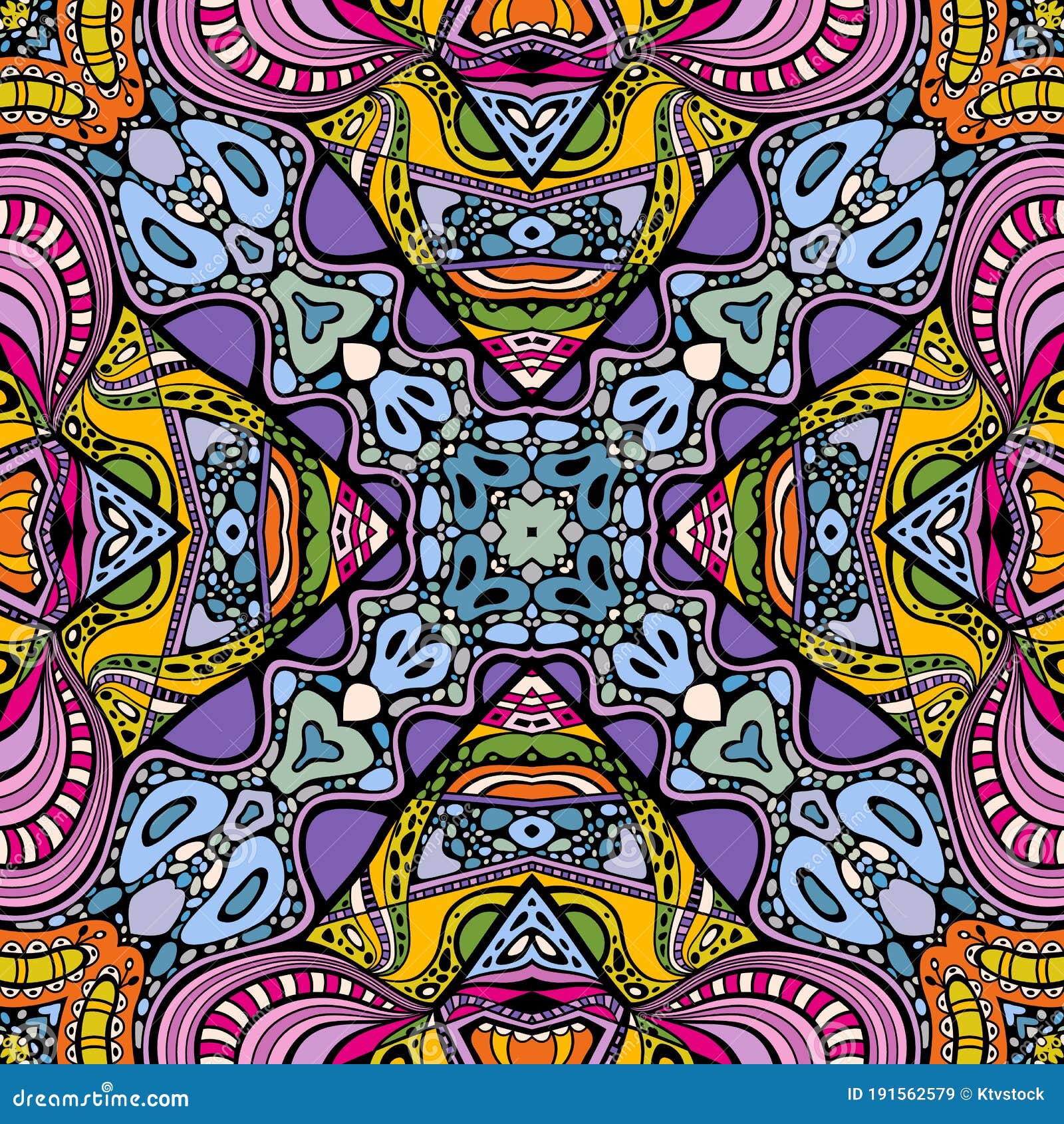 Vector Abstract Modern Cartoon Seamless Pattern Stock Vector ...