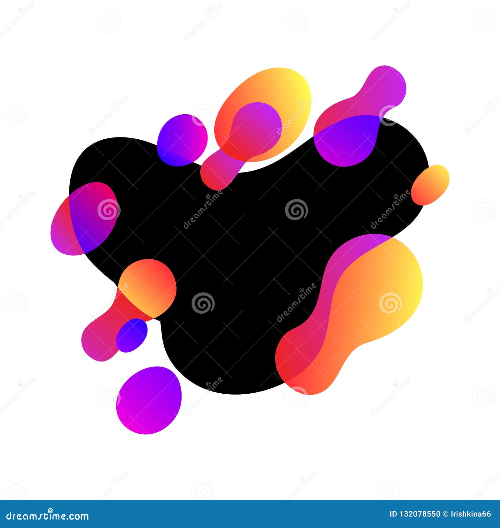 Vector Abstract Modern Graphic Element. Dynamical Gradient Colored ...