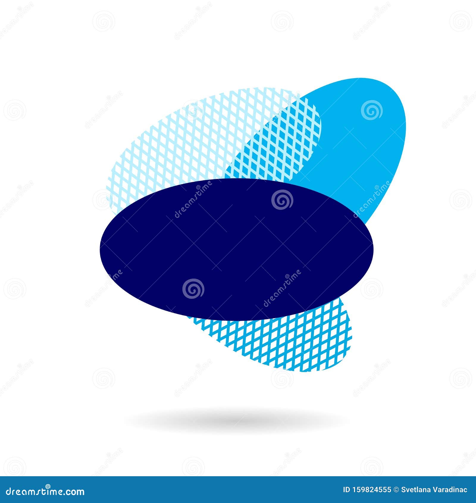 Vector Abstract Modern Graphic Elements of Blue Color Form and Line ...