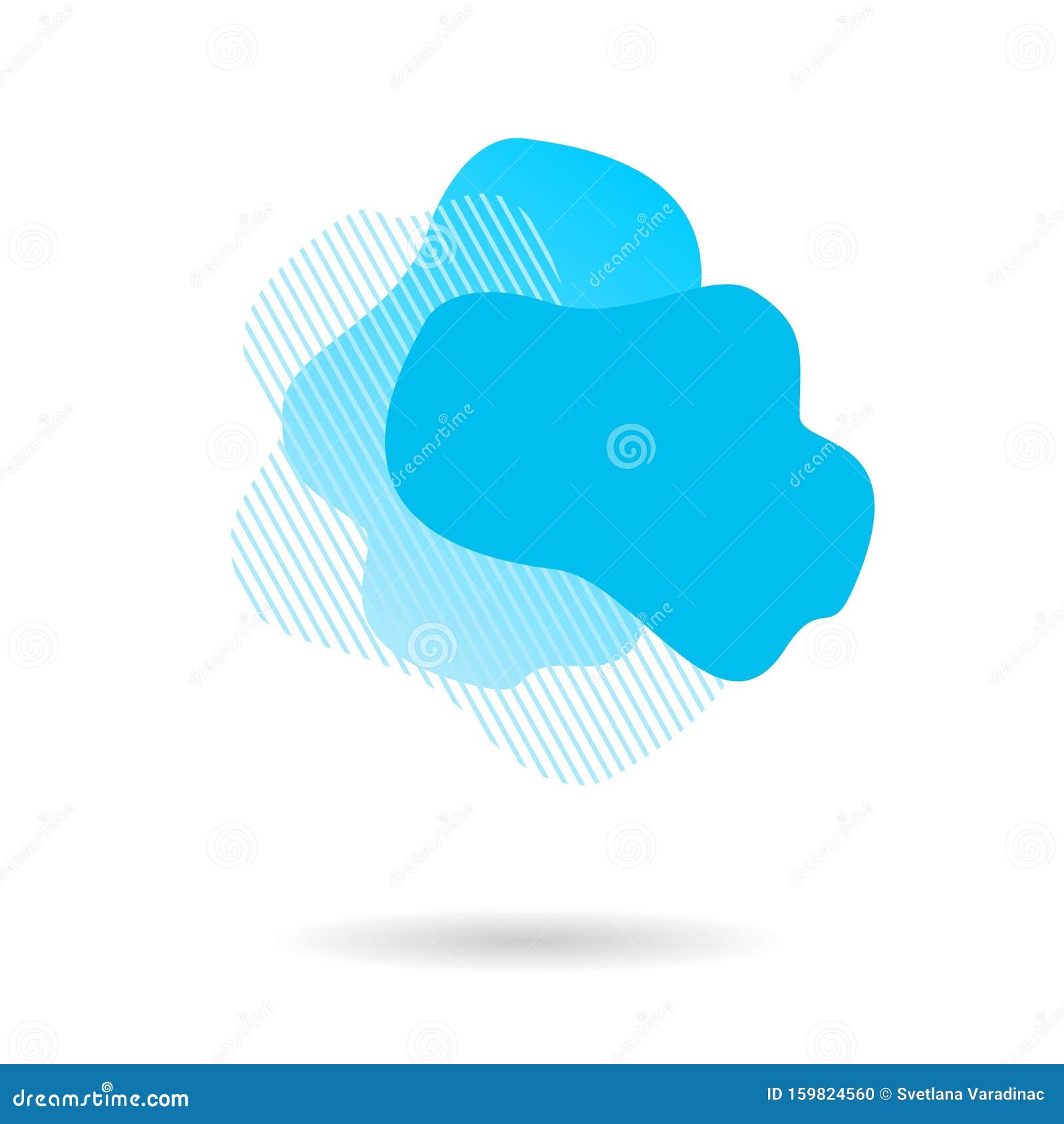 Vector Abstract Modern Graphic Elements of Blue Color Form and Line ...