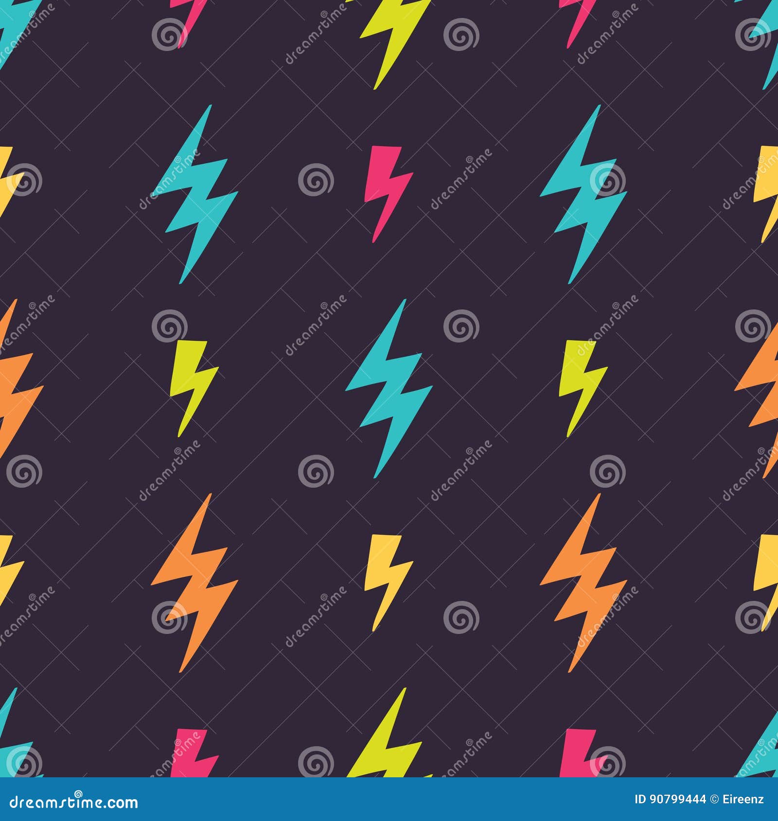 Vector Abstract Modern Pattern with Lightning Bolts Stock Vector ...