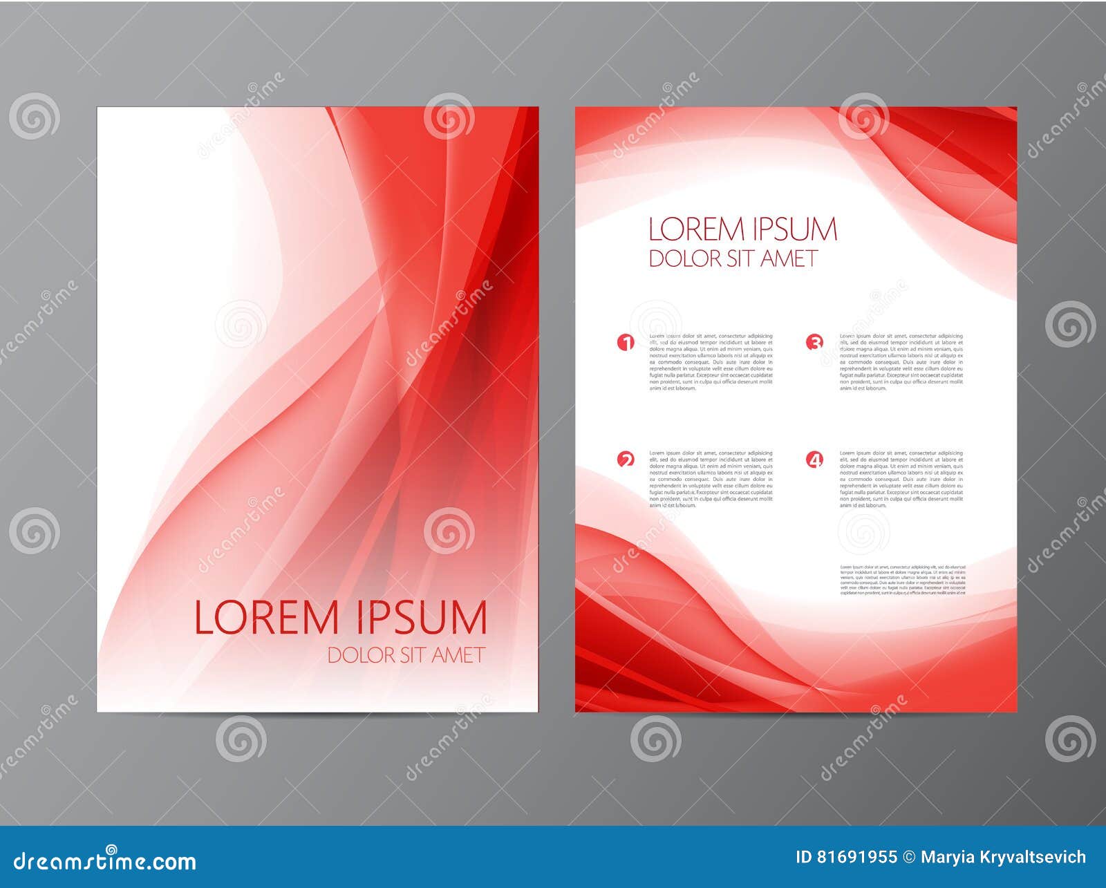 Vector Abstract Modern Wavy Flowing Flyer, Brochure, Cover Design ...