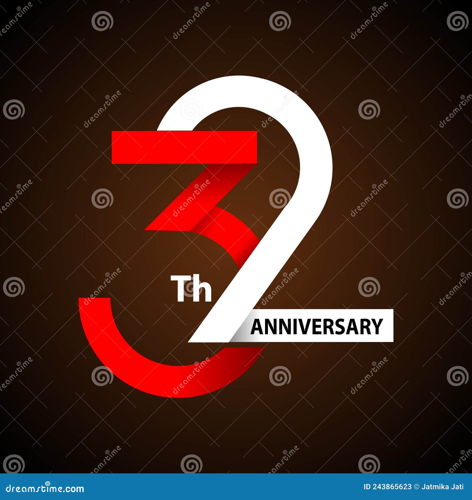 32th anniversary symbol stock vector. Illustration of concept - 243865623