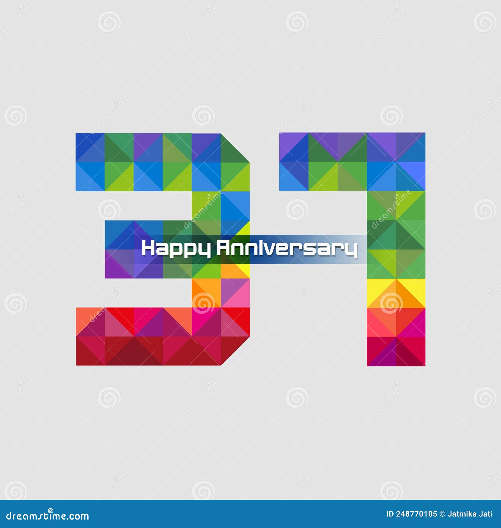 Number 37 in Triangular Style Stock Vector - Illustration of celebrate ...