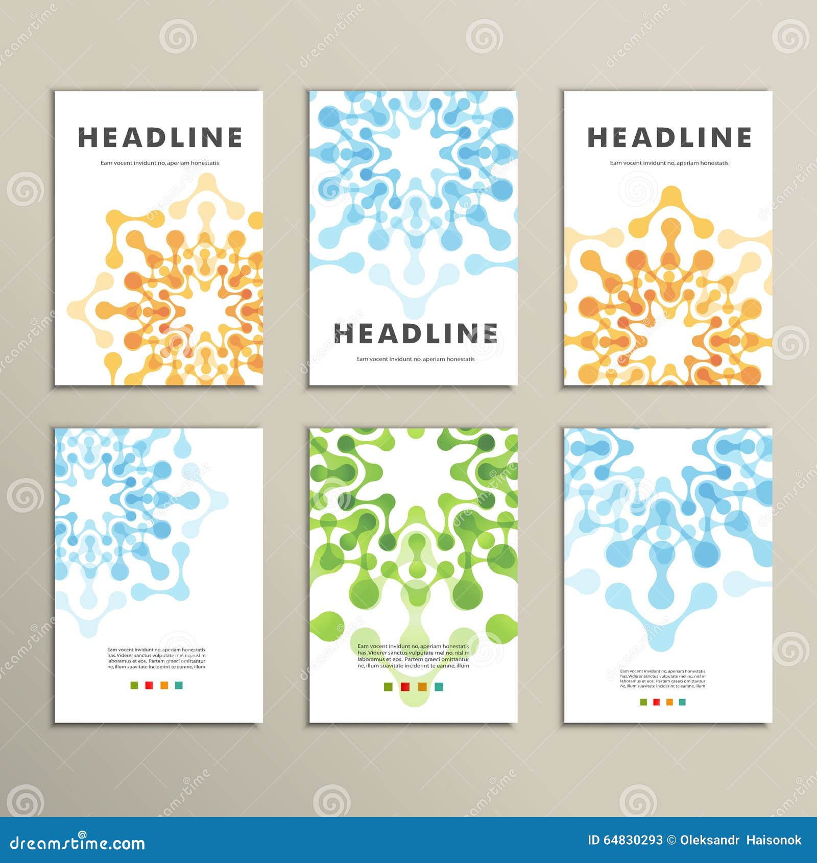 Vector Abstract Molecular Structure. Cover Template Design Stock Vector ...