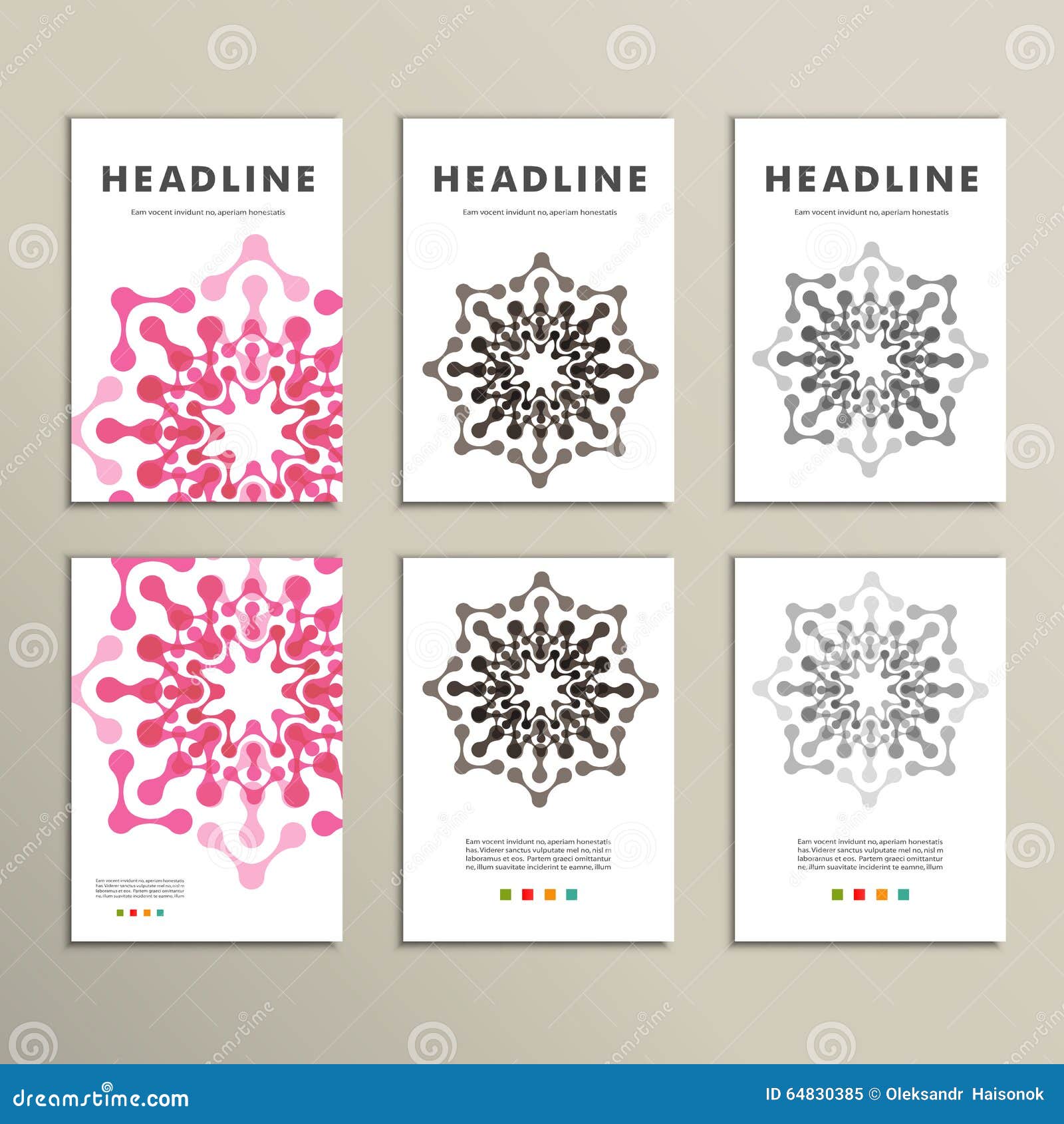 Vector Abstract Molecular Structure. Cover Template Design Stock Vector ...