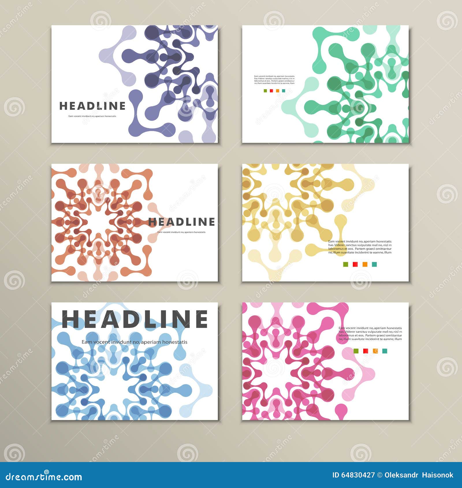 Vector Abstract Molecular Structure. Cover Template Design Stock Vector ...