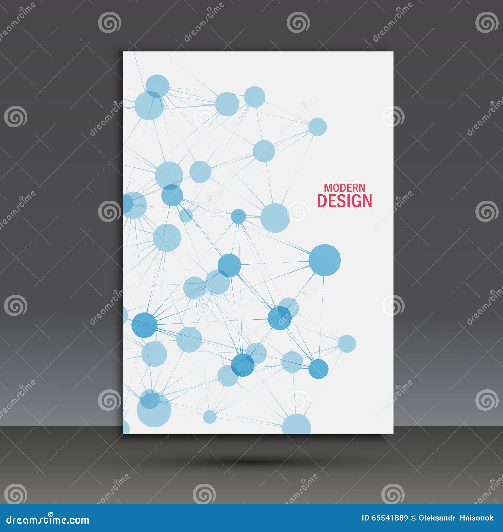 Vector Abstract Molecular Structure. Cover Template Design Stock Vector ...