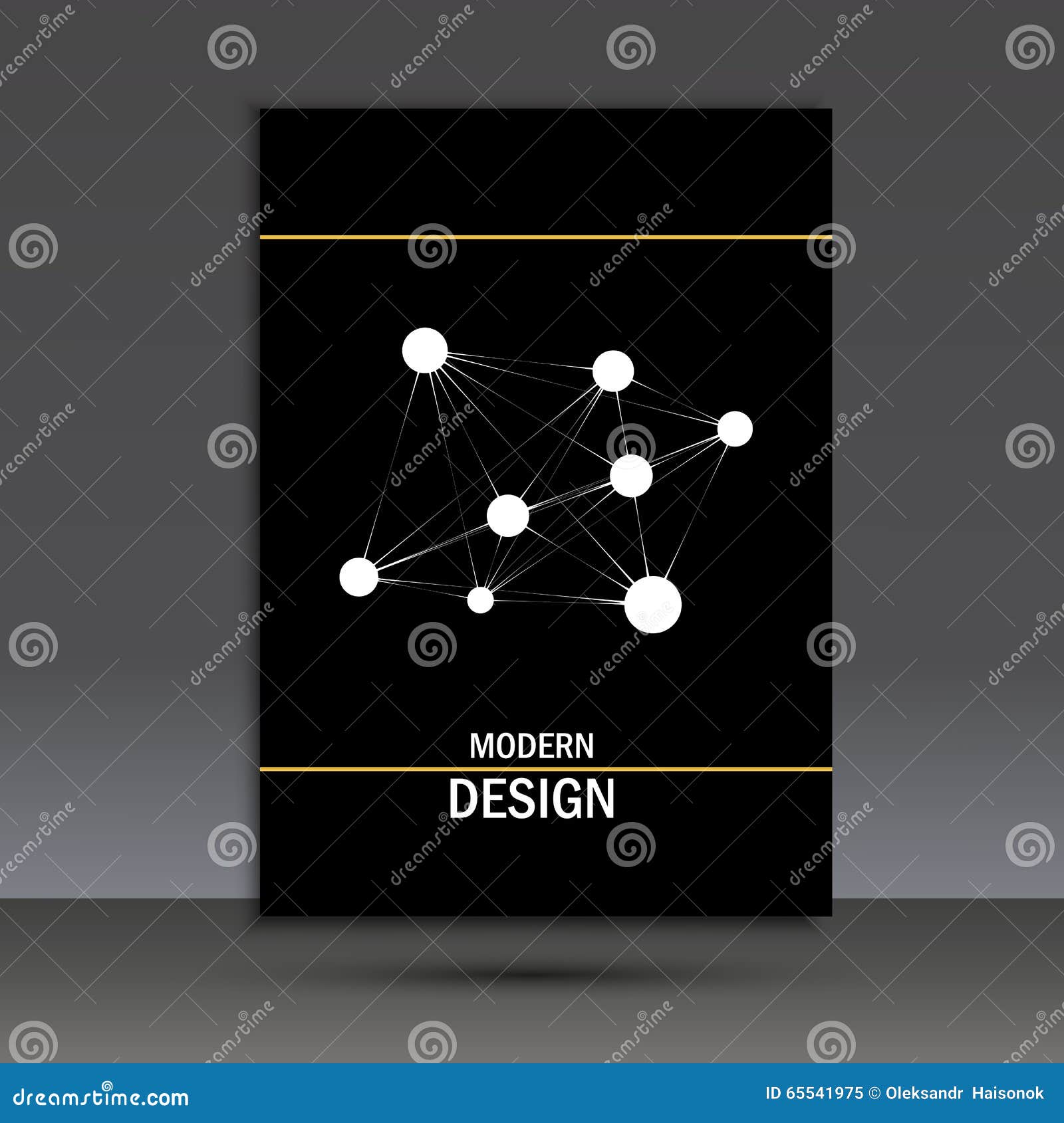 Vector Abstract Molecular Structure. Cover Template Design Stock Vector ...