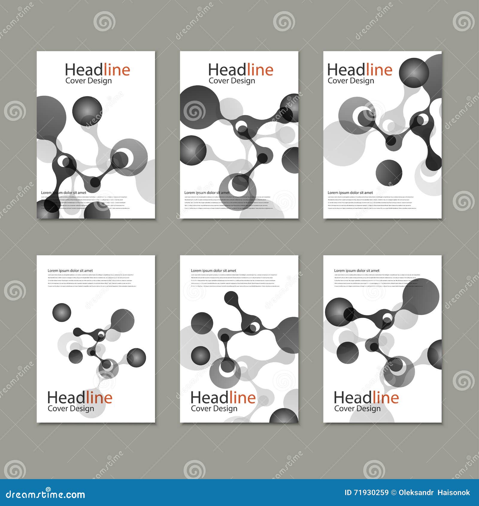 Vector Abstract Molecular Structure. Cover Template Design Stock Vector ...