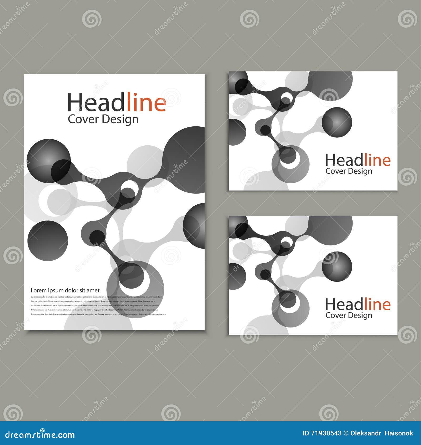 Vector Abstract Molecular Structure. Cover Template Design Stock Vector ...