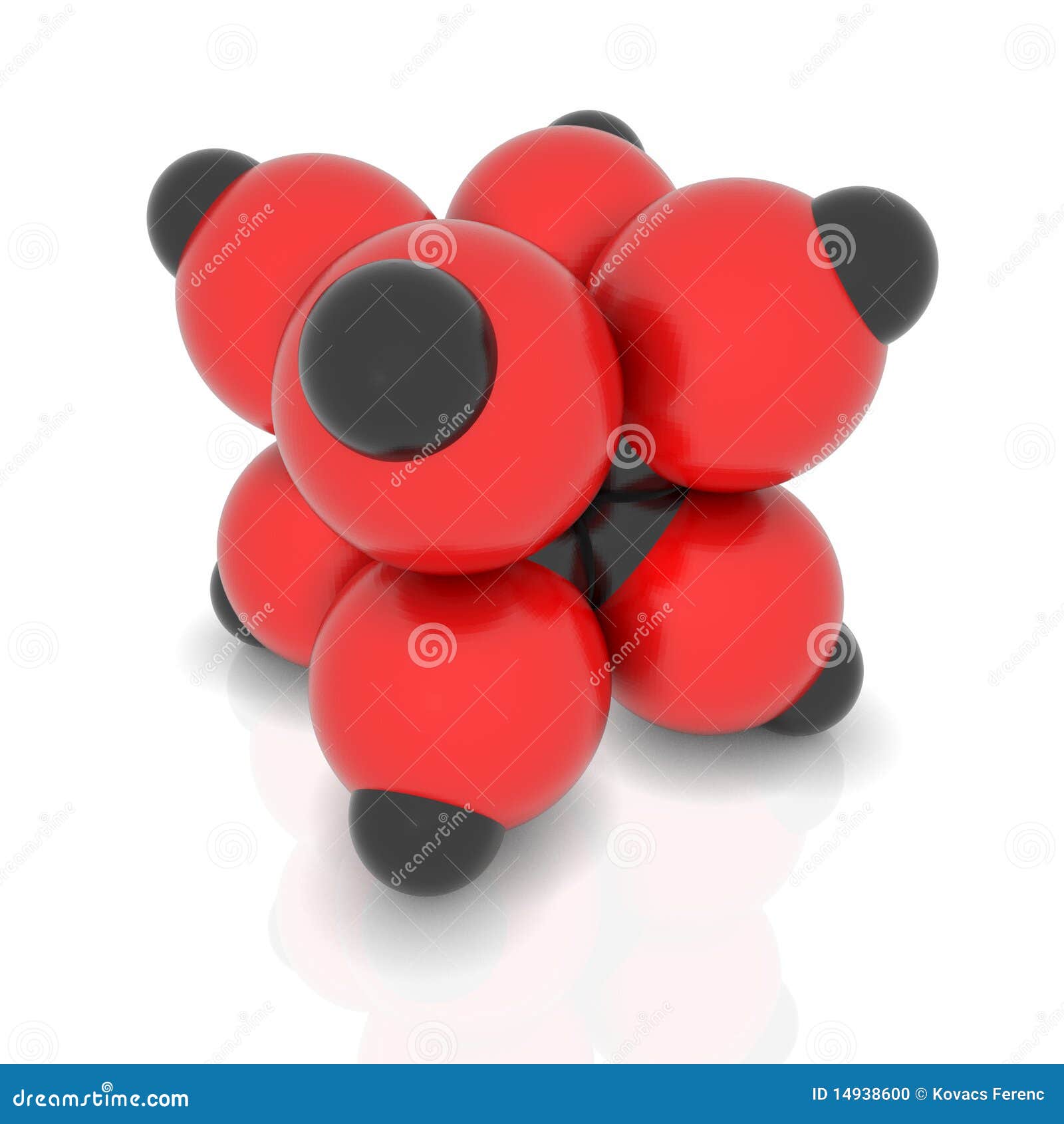 Vector Abstract Molecules in Two Colors Stock Illustration ...