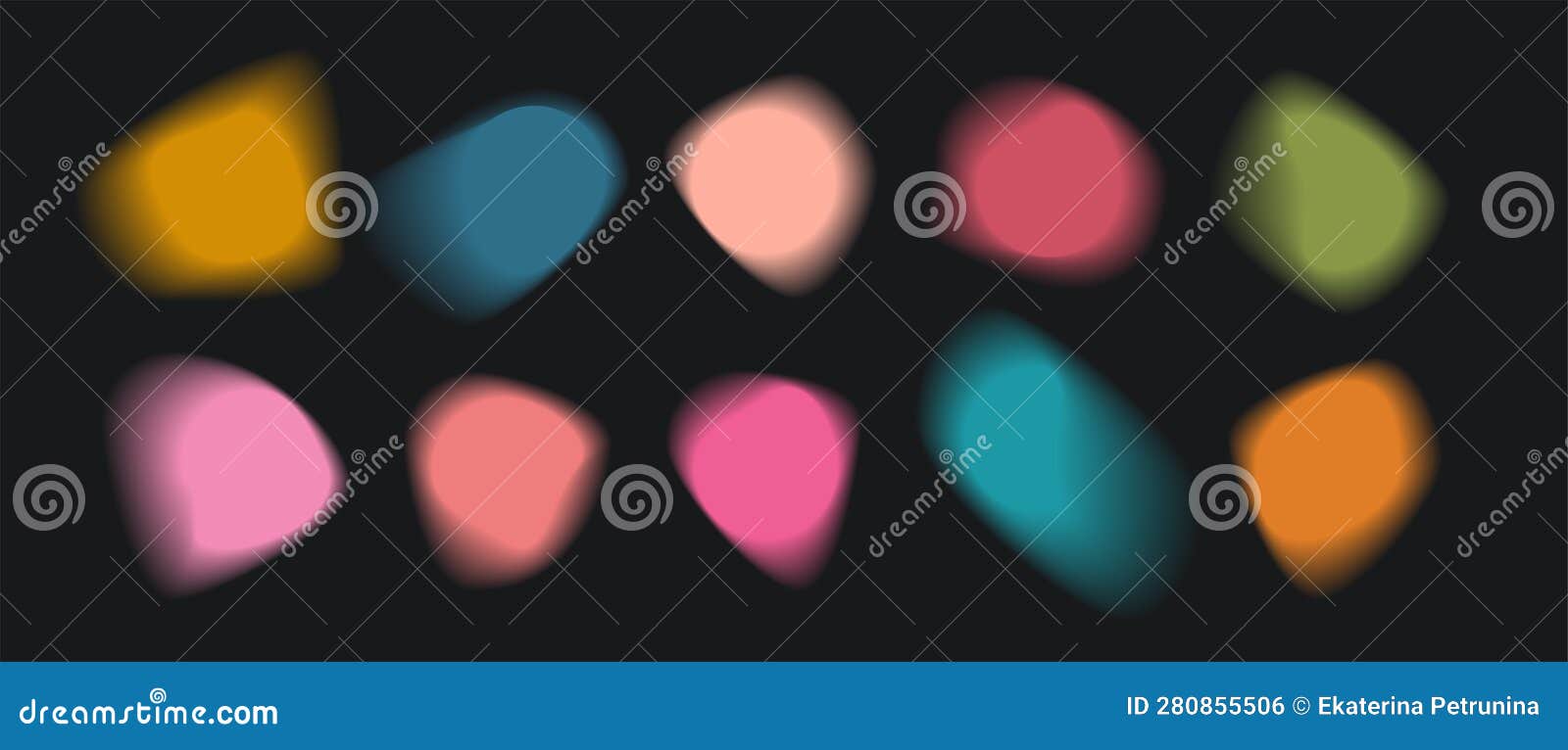 Vector Abstract Muted Color Palette Elements Set. Collection of ...