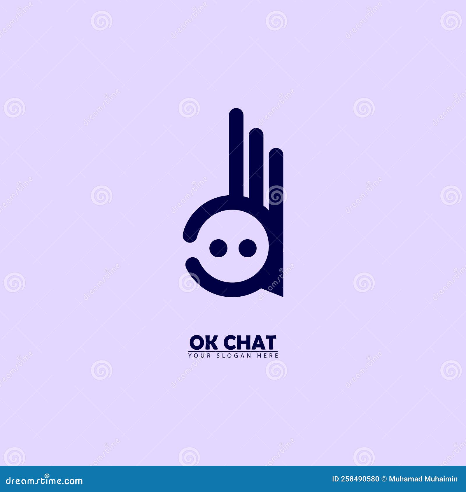 Vector Abstract Okay Chat Logo Icon Stock Illustration - Illustration ...