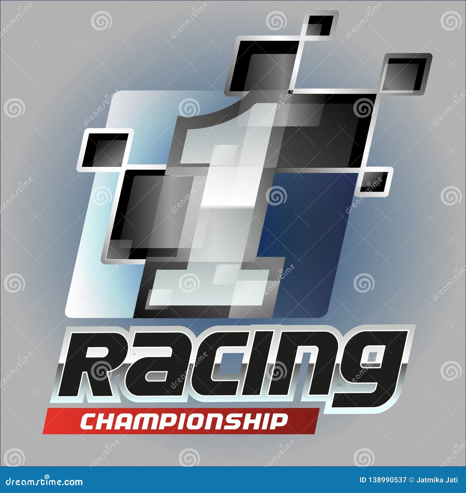 One racing symbol stock vector. Illustration of abstract - 138990537