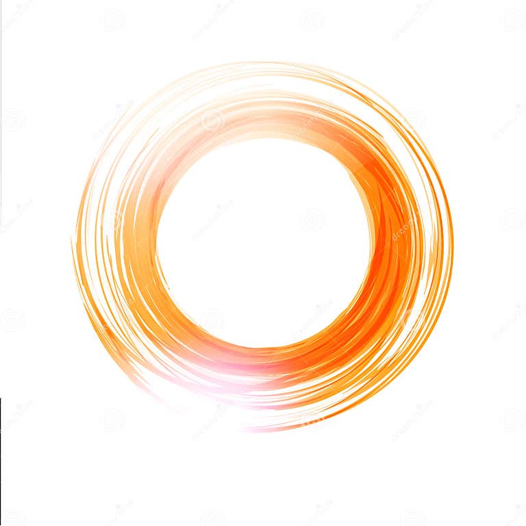 Vector Abstract Orange Circle. Logo Design Template . Stock ...