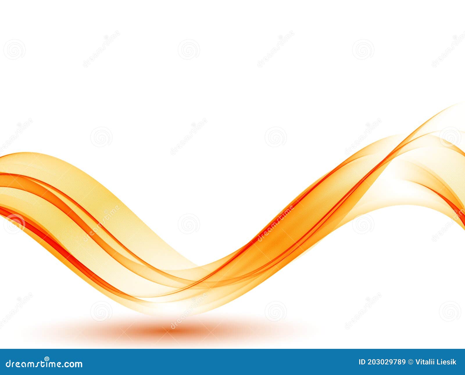 Vector Abstract Orange Curved Smoky Lines Background Stock Vector ...