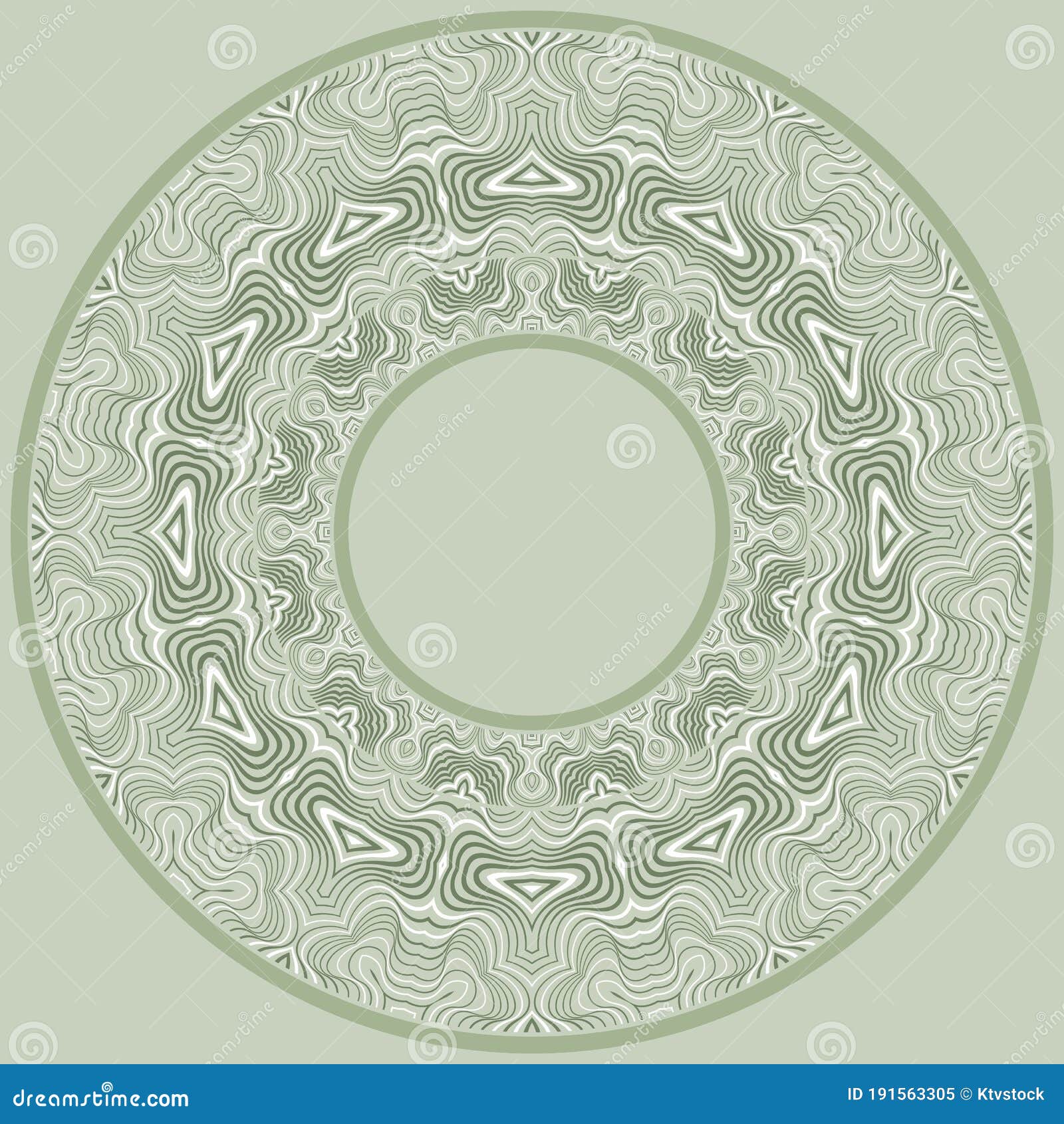Vector Abstract Ornamental Vintage Round Frame Stock Vector ...