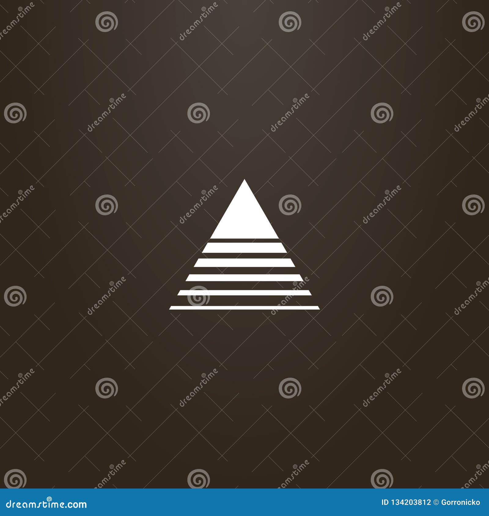 Vector Abstract Outline Sign of a Triangle Crossed by Lines of ...