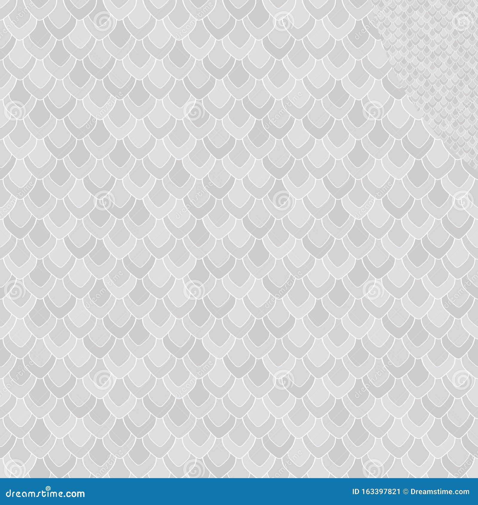 Vector Abstract Overlapping Fish Scales in Shades of Gray Seamless ...