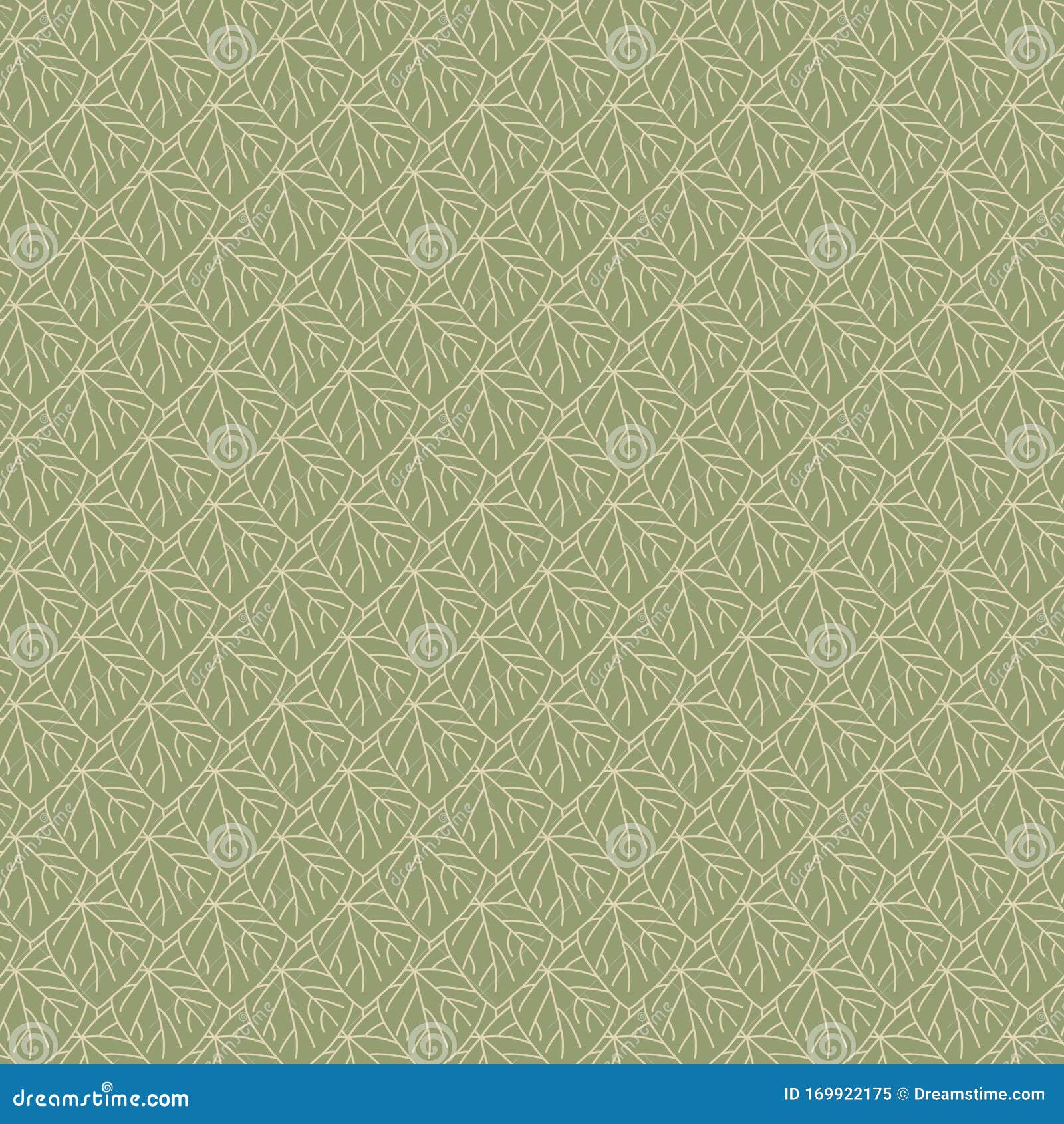 Vector Abstract Overlapping Green Leaves Texture Background Seamless ...