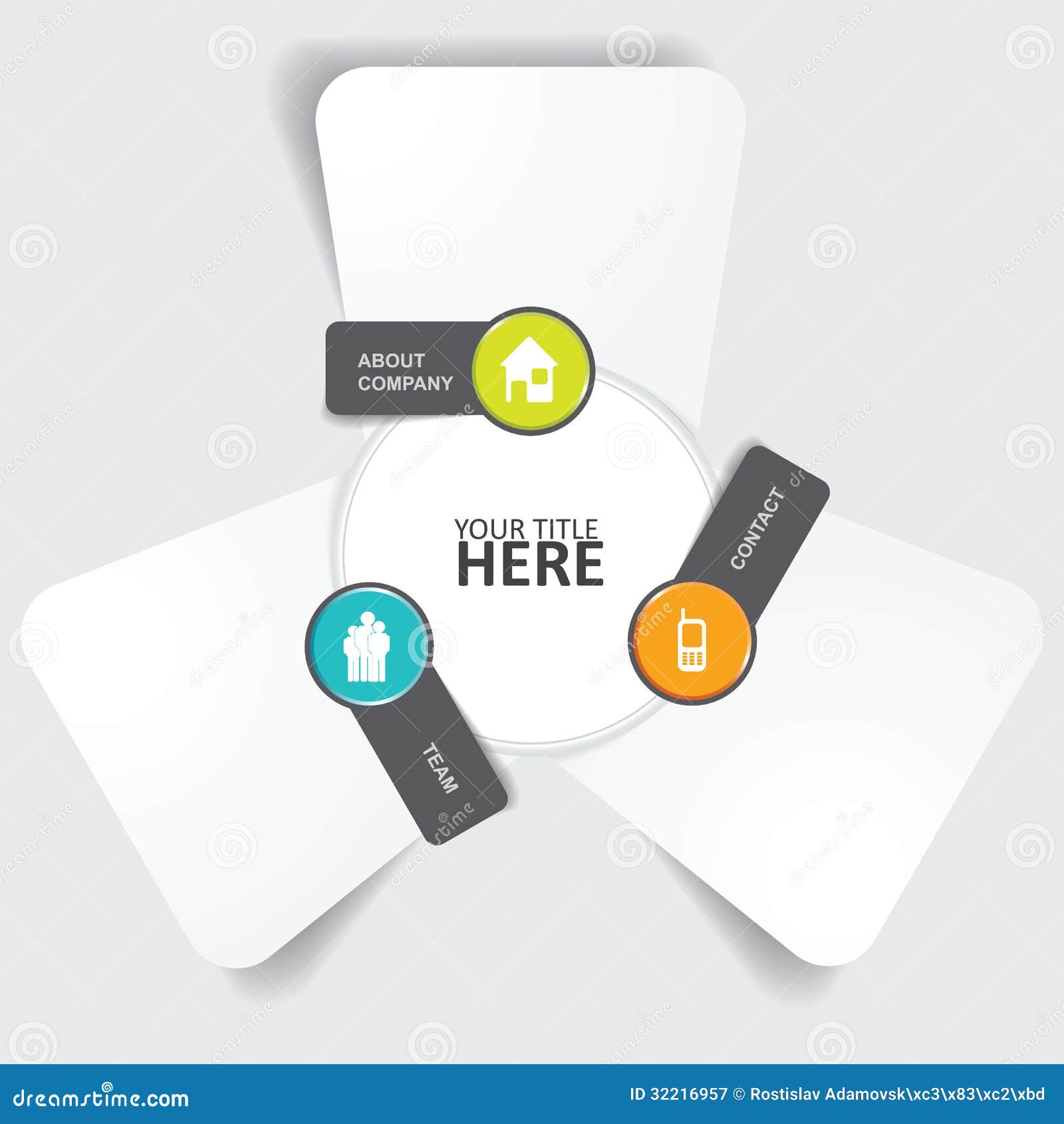 Vector Abstract Paper Background with Icons Stock Illustration ...