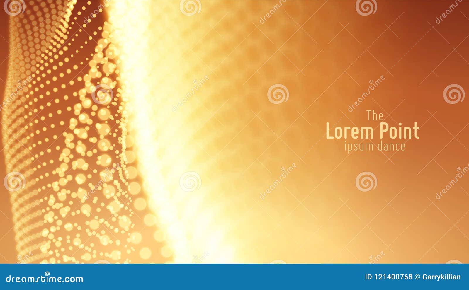 Vector Abstract Particle Wave, Points Array with Shallow Depth of Field. Futuristic Illustration ...